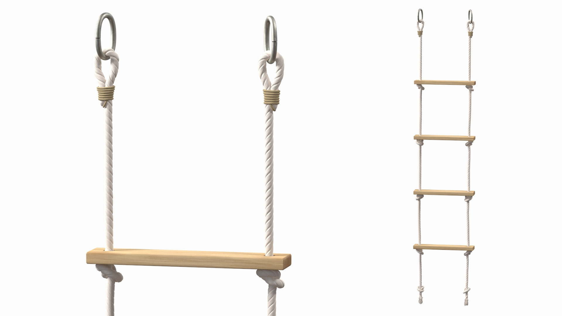 Rope Ladder Wooden Rungs 3D Model - TurboSquid 1671739