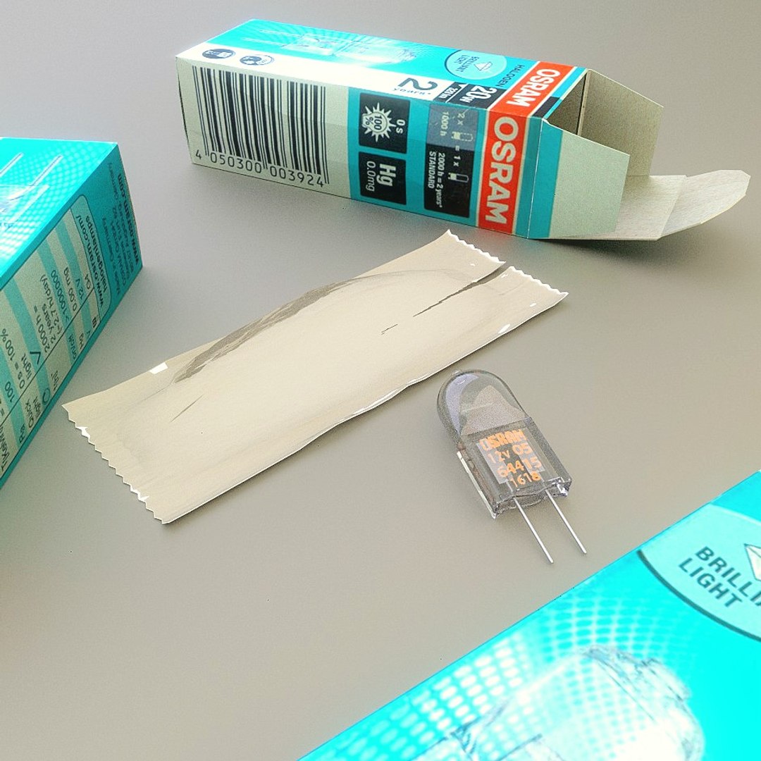 box light bulb 3d model