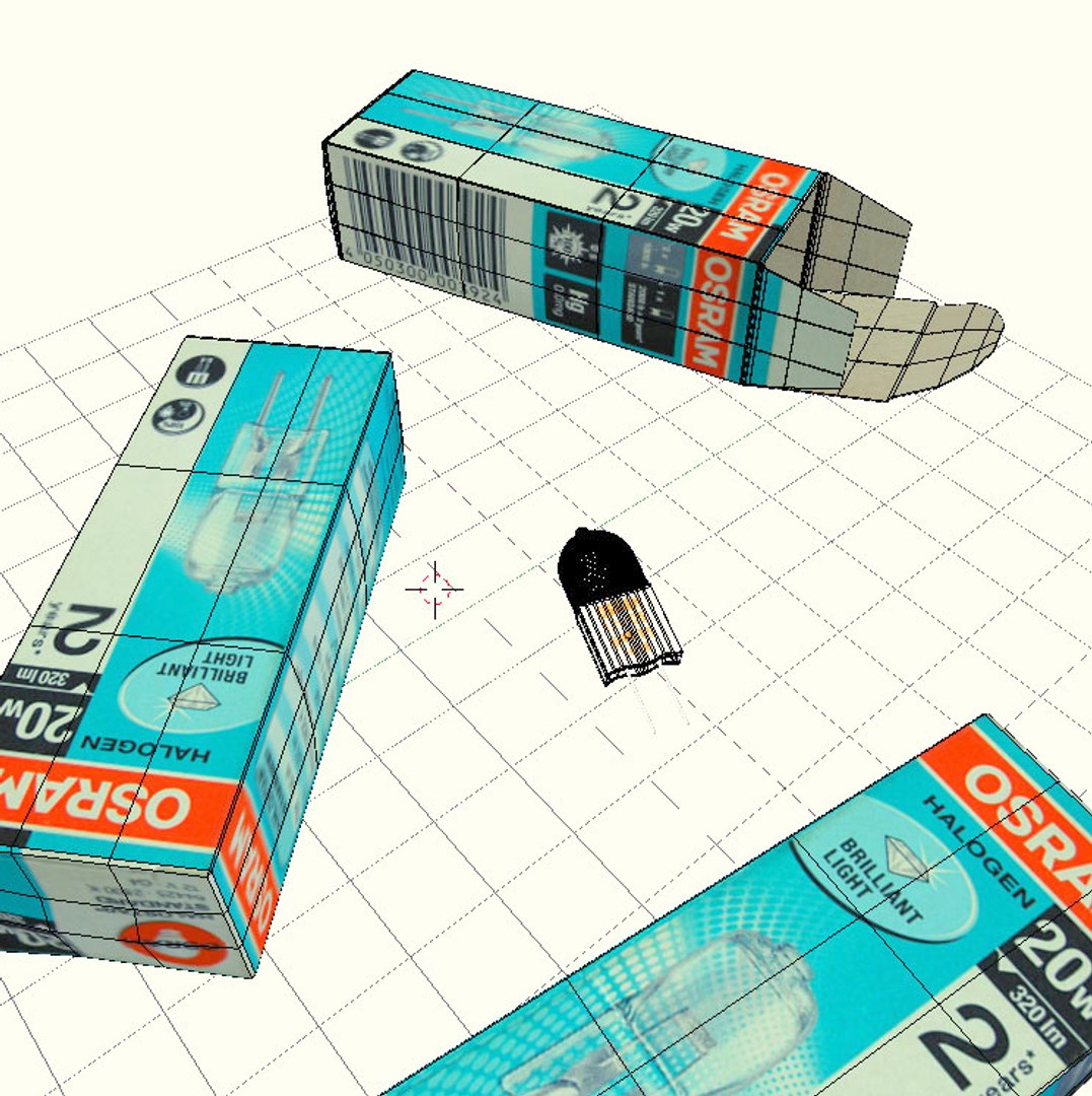 box light bulb 3d model
