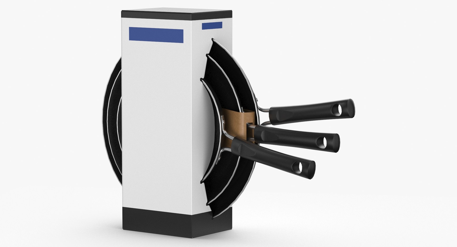 Cook Pans Type 01 Pack Black Blank and Generic Label 3D model ...