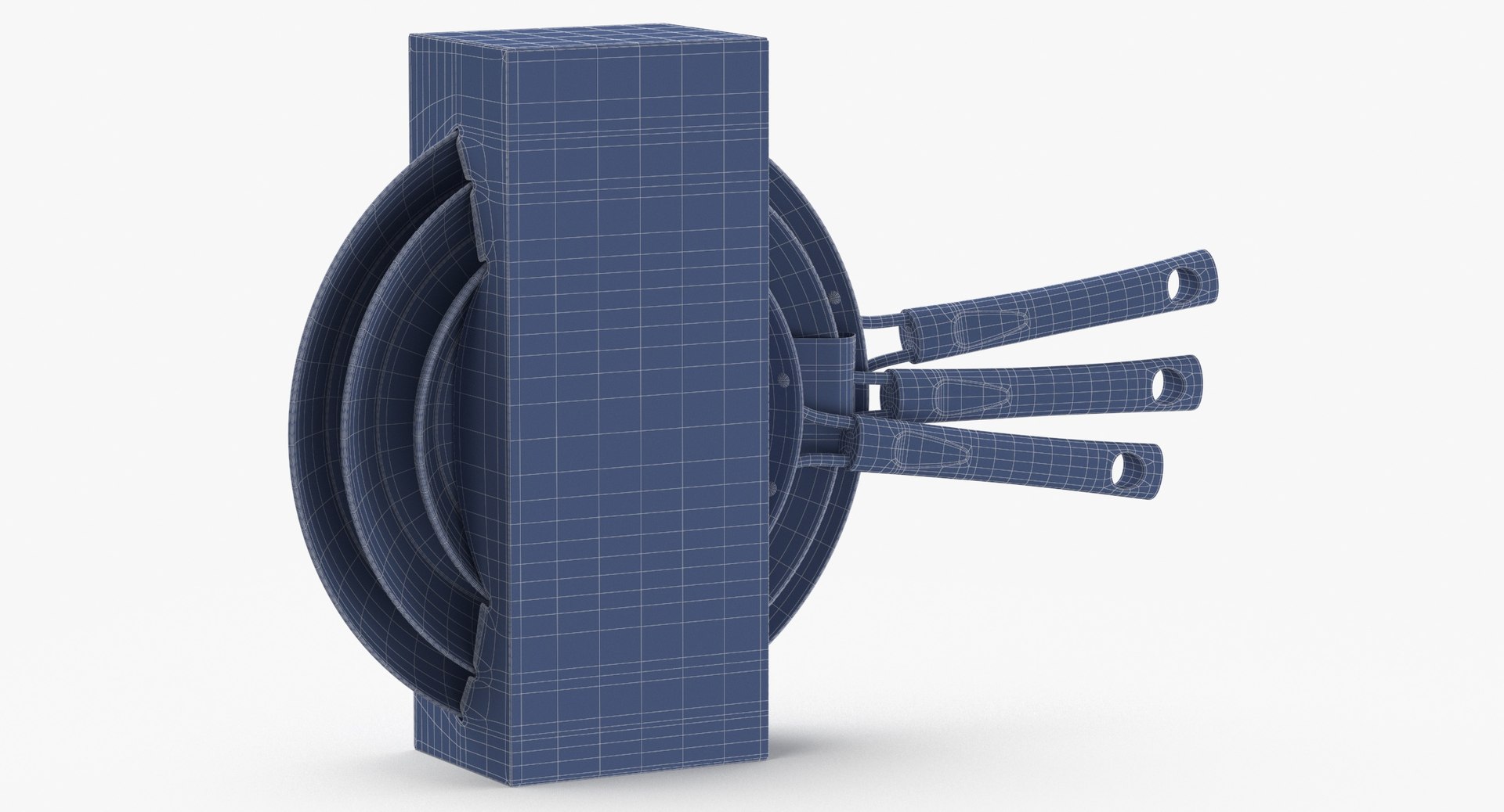 Cook Pans Type 01 Pack Black Blank and Generic Label 3D model ...