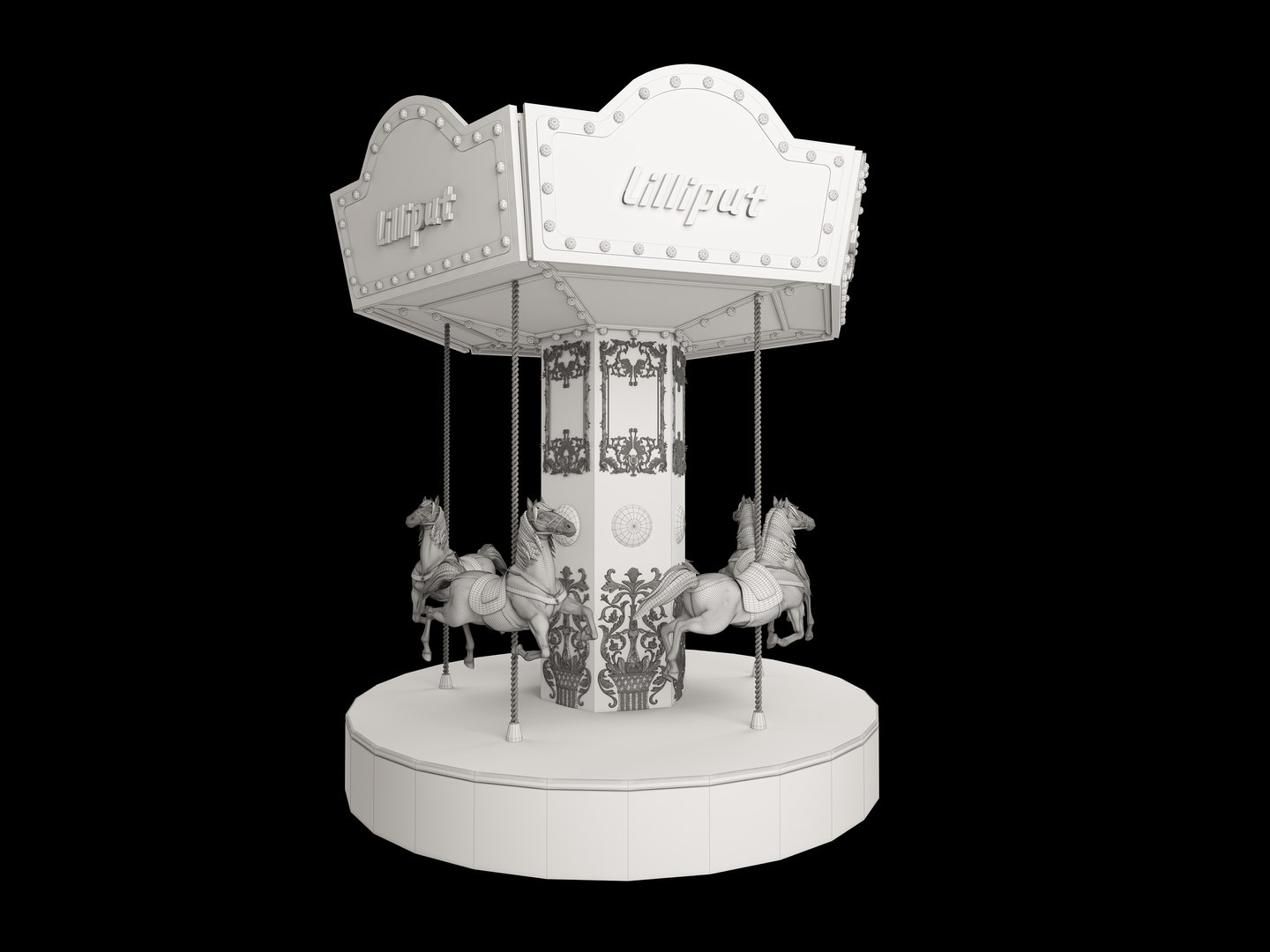 3D Carousel Model - TurboSquid 1836436
