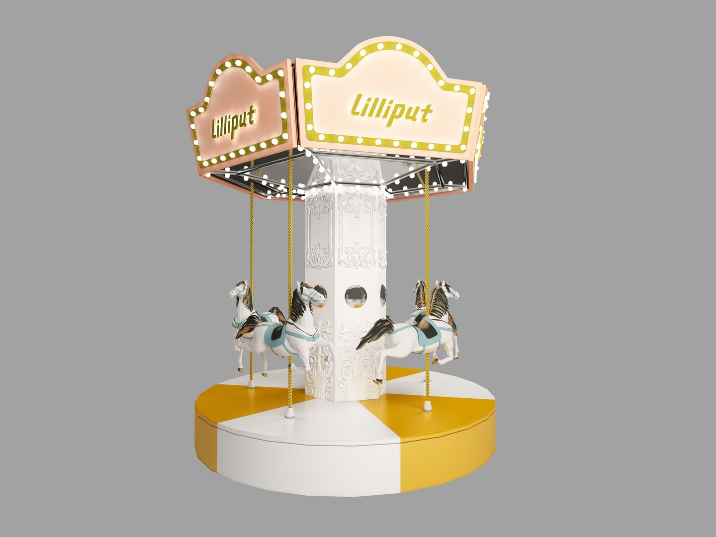 3D Carousel Model - TurboSquid 1836436