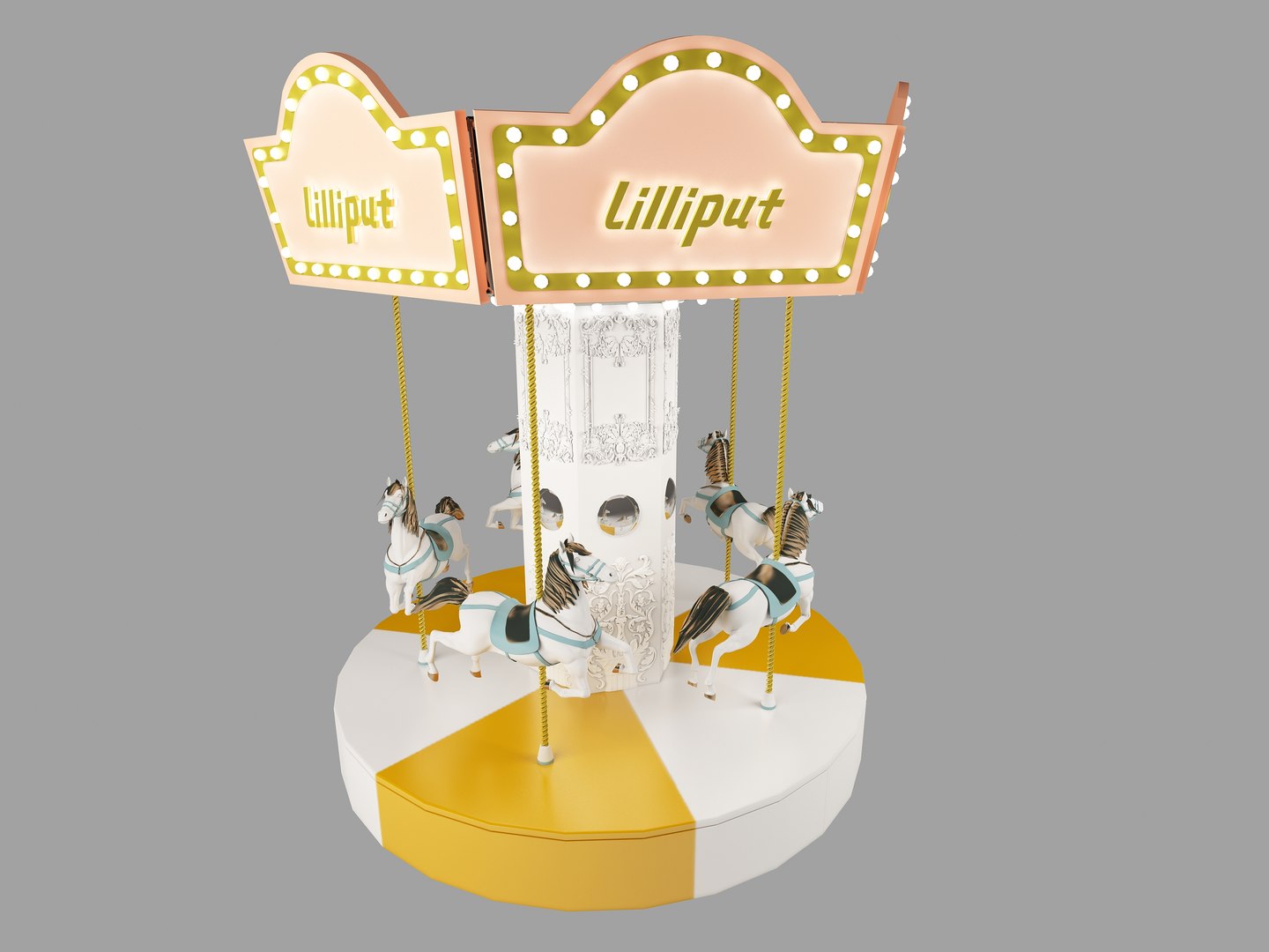 3D Carousel Model - TurboSquid 1836436