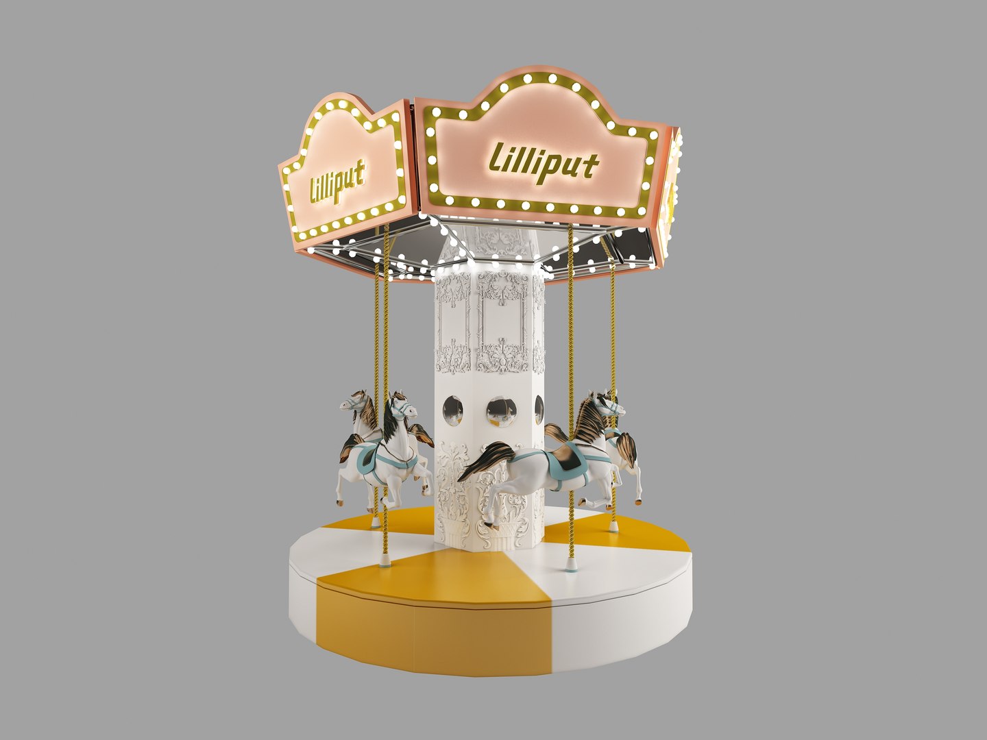 3D Carousel Model - TurboSquid 1836436