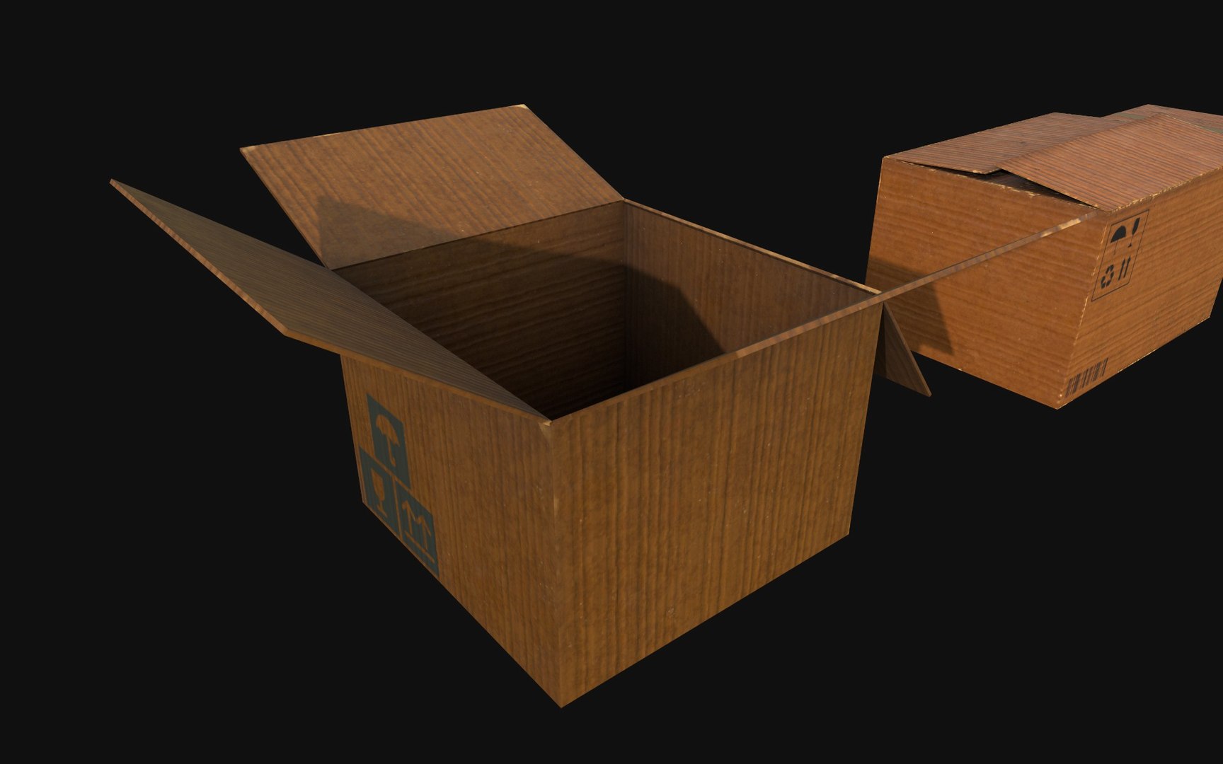 Cardboard boxes model - TurboSquid 1670828