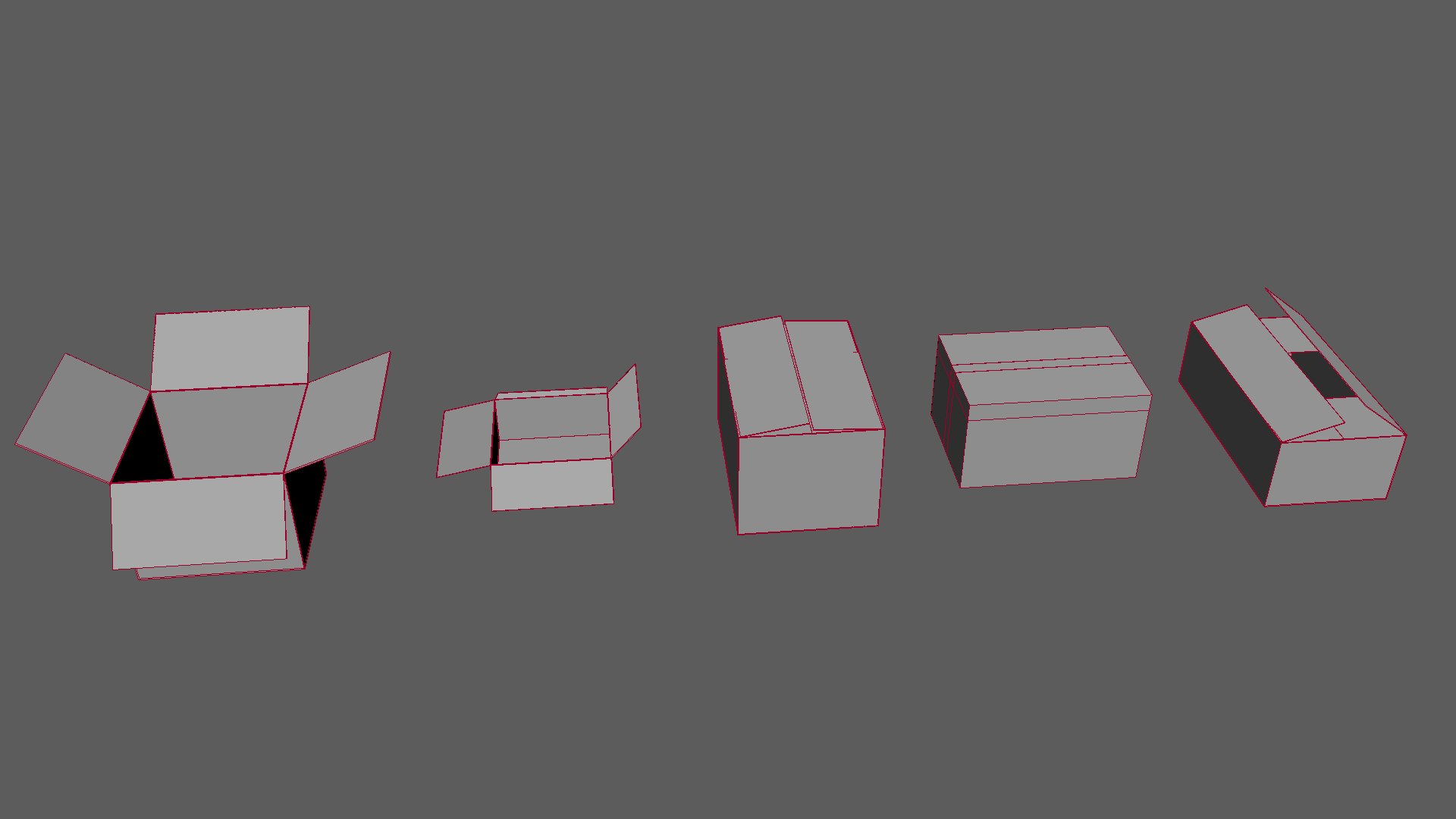 Cardboard boxes model - TurboSquid 1670828