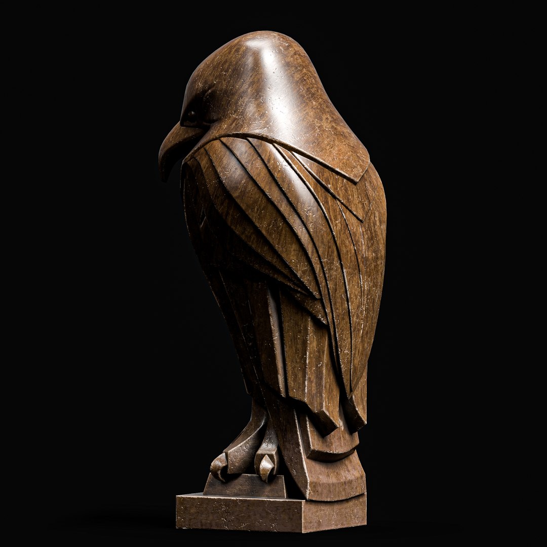 Bird Statue Sculpture Stylized Art Low-poly 3D Model - TurboSquid 1749172