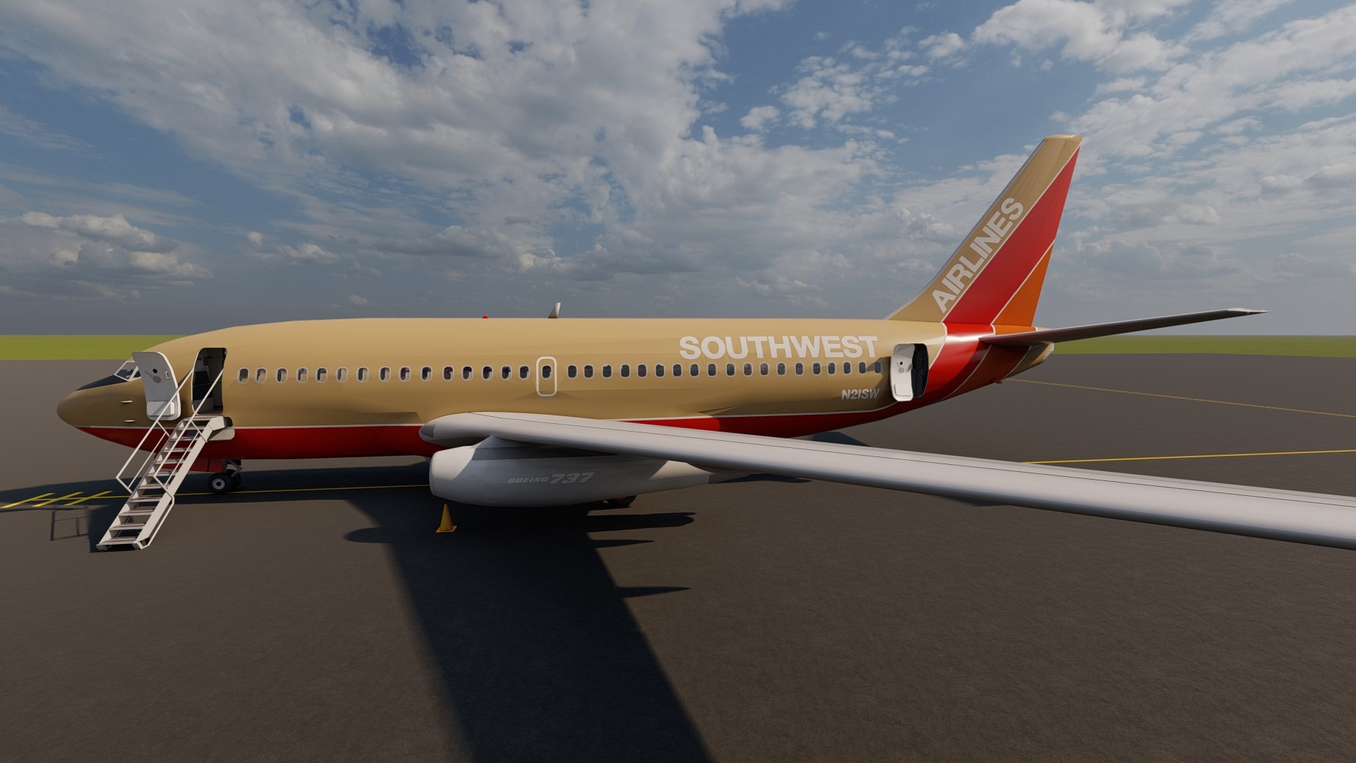 Southwest Airlines BOEING 737 3D Model - TurboSquid 2269482