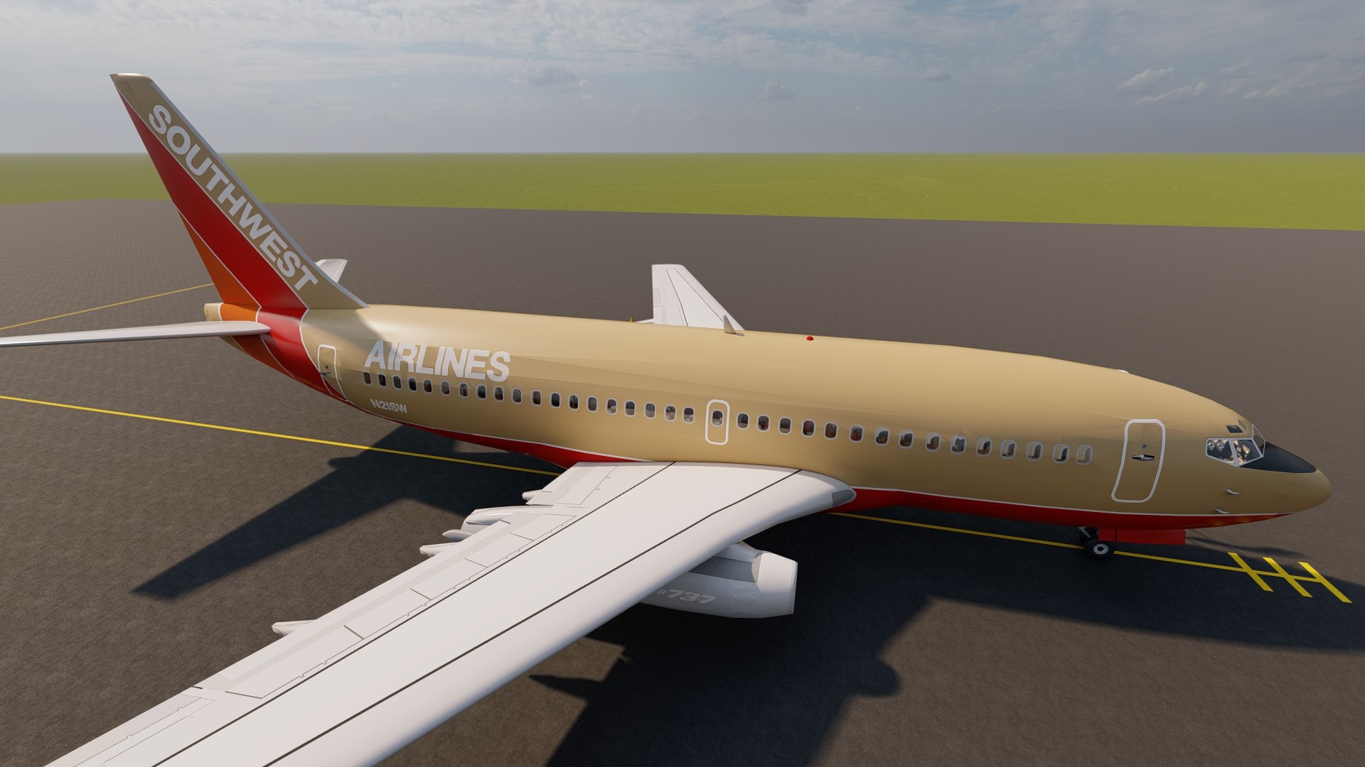 Southwest Airlines BOEING 737 3D Model - TurboSquid 2269482