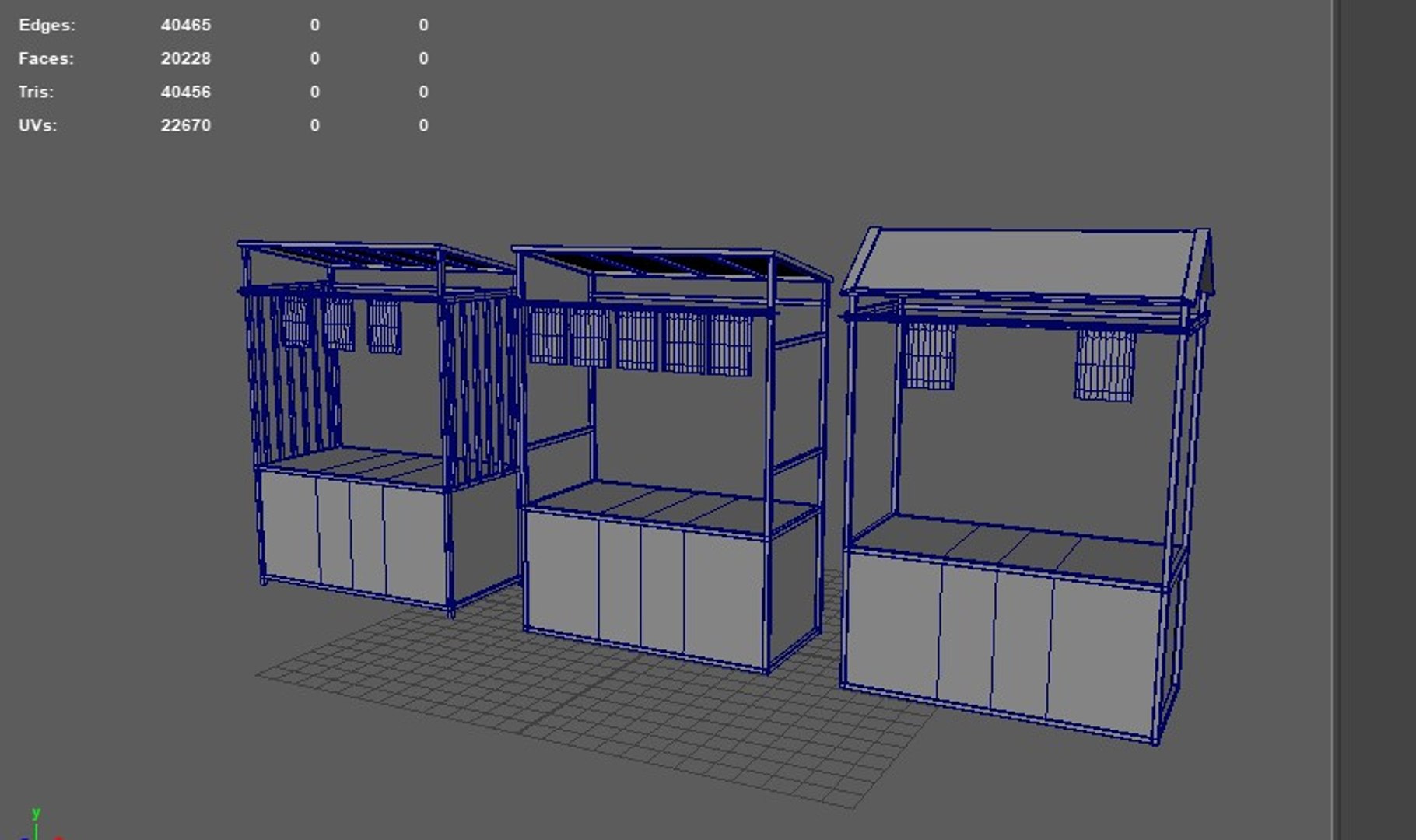 3D Model Wooden Food Stands 3D Model - TurboSquid 2365904