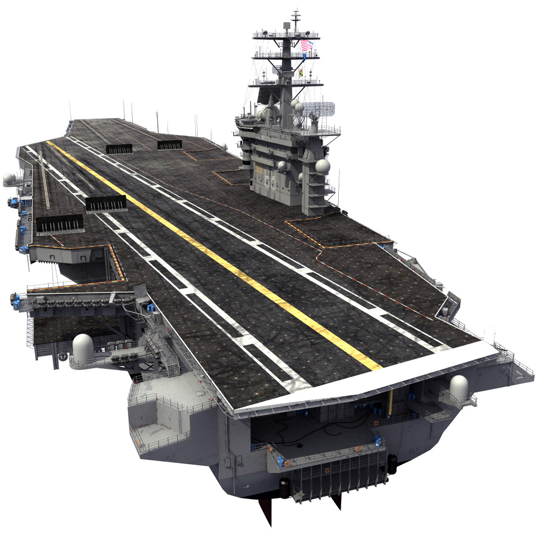 3d nimitz carrier modelled