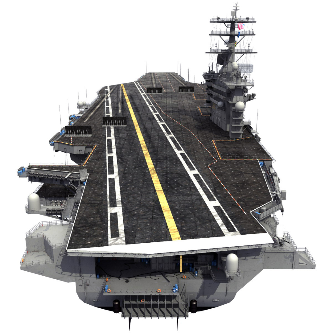 3d nimitz carrier modelled