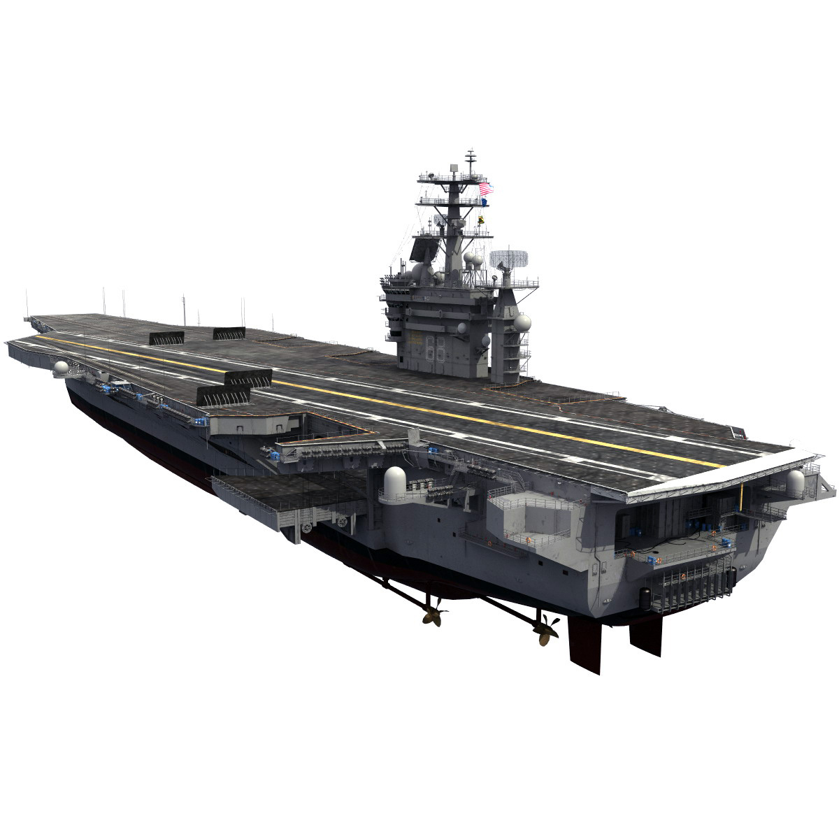 3d nimitz carrier modelled