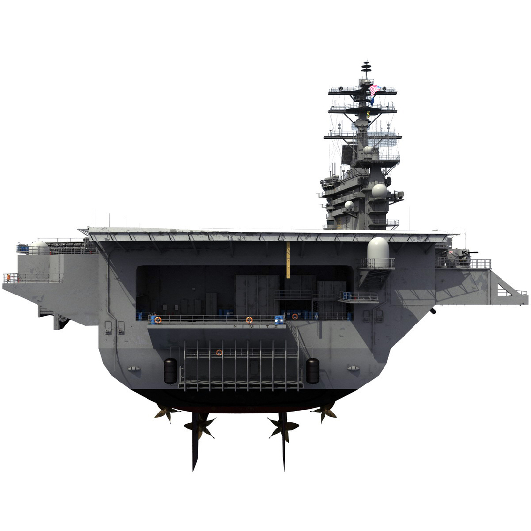 3d nimitz carrier modelled
