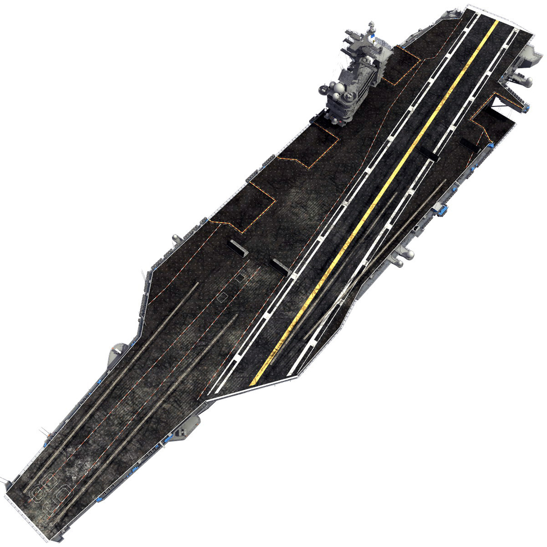 3d nimitz carrier modelled