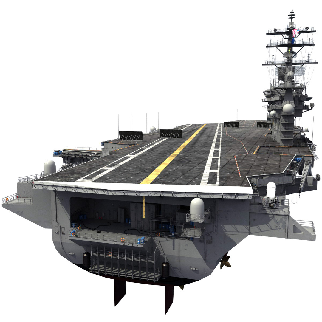 3d nimitz carrier modelled