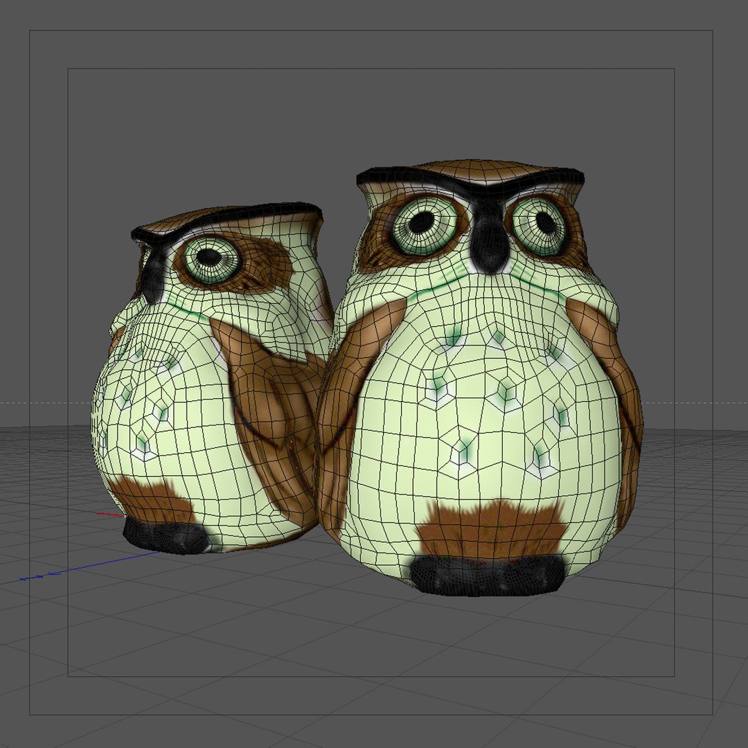 3d vintage owl