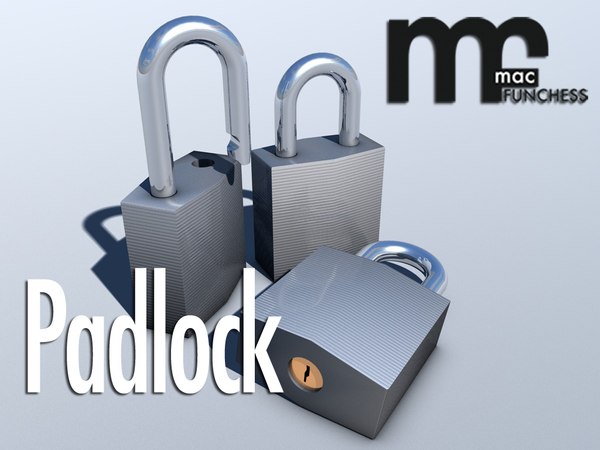 3d model keyed padlock