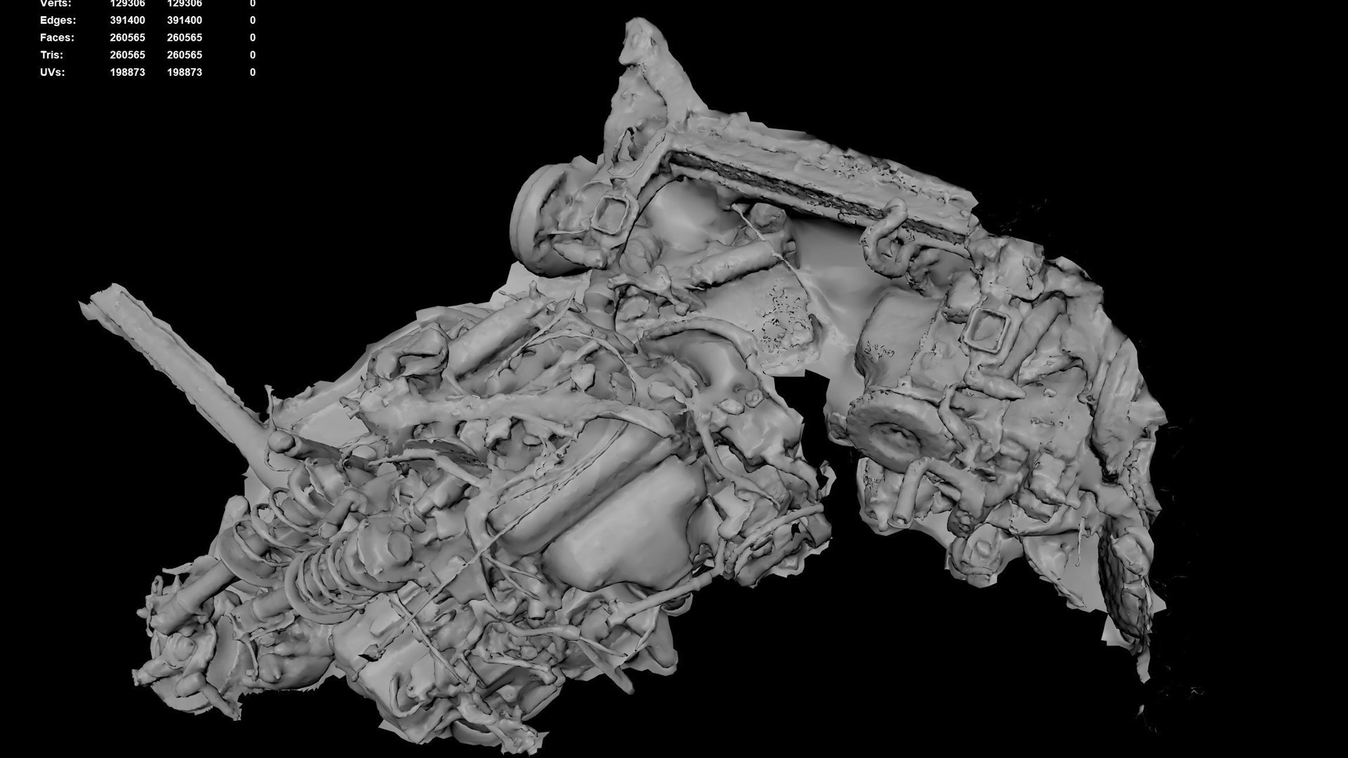 Engines Cars Destroyed Junkyard Ground RAW Photogrammetry 3D Model ...