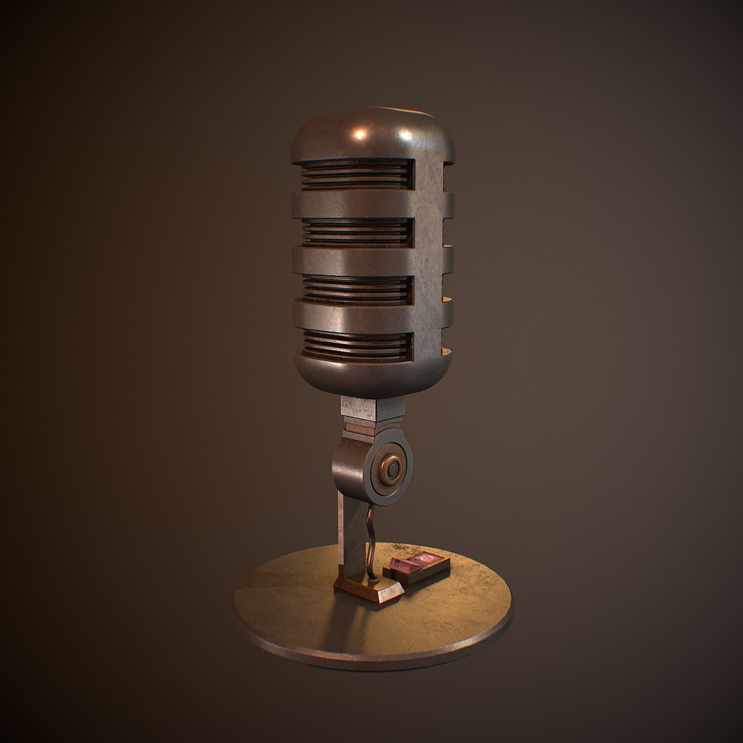 3D Model Old Microphone - TurboSquid 1612543