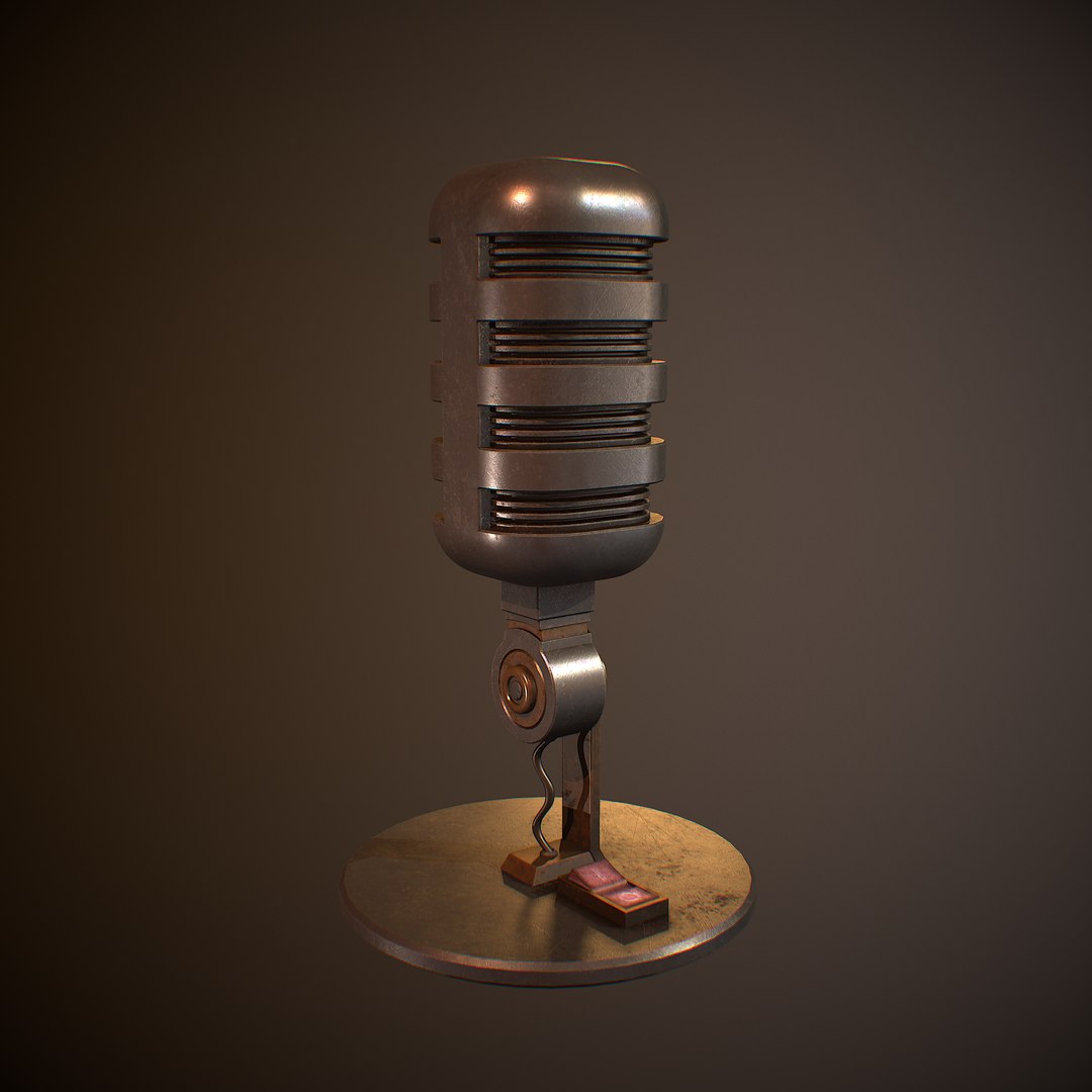 3D Model Old Microphone - TurboSquid 1612543