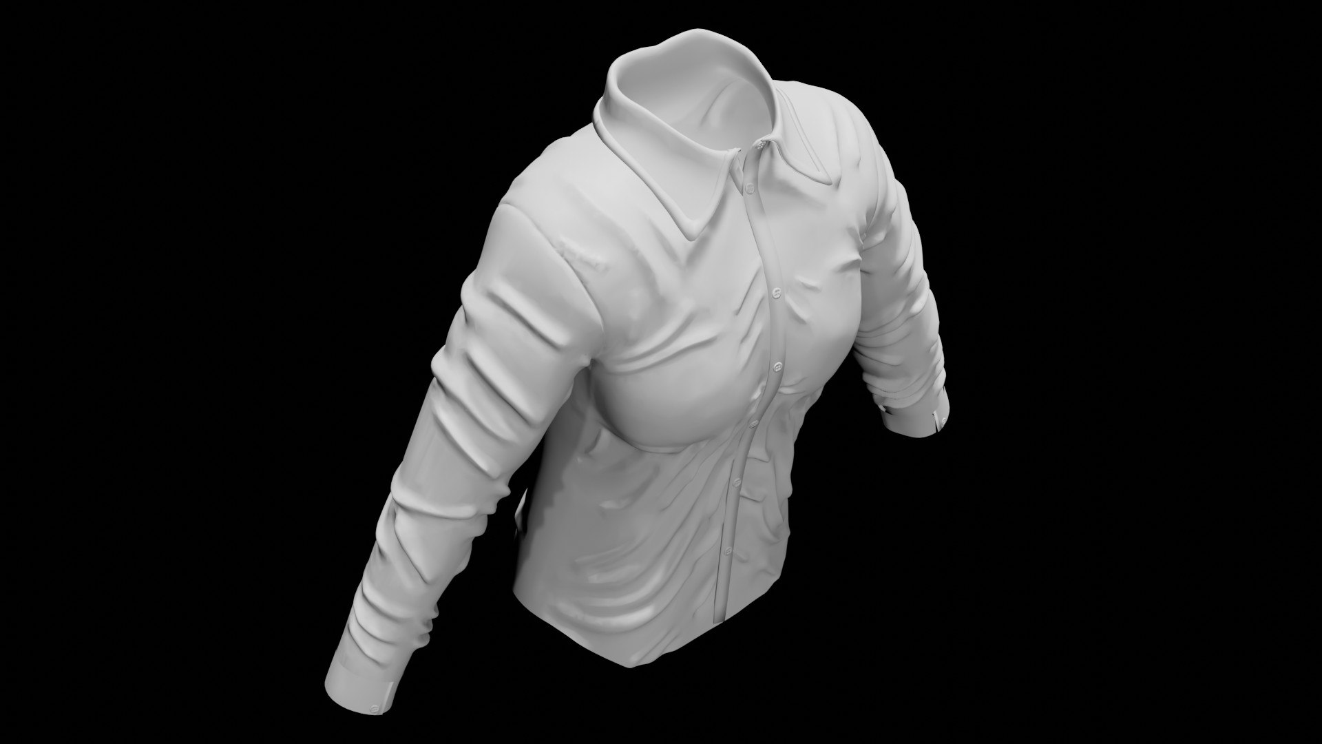 3D Female Shirt Model - TurboSquid 1843687