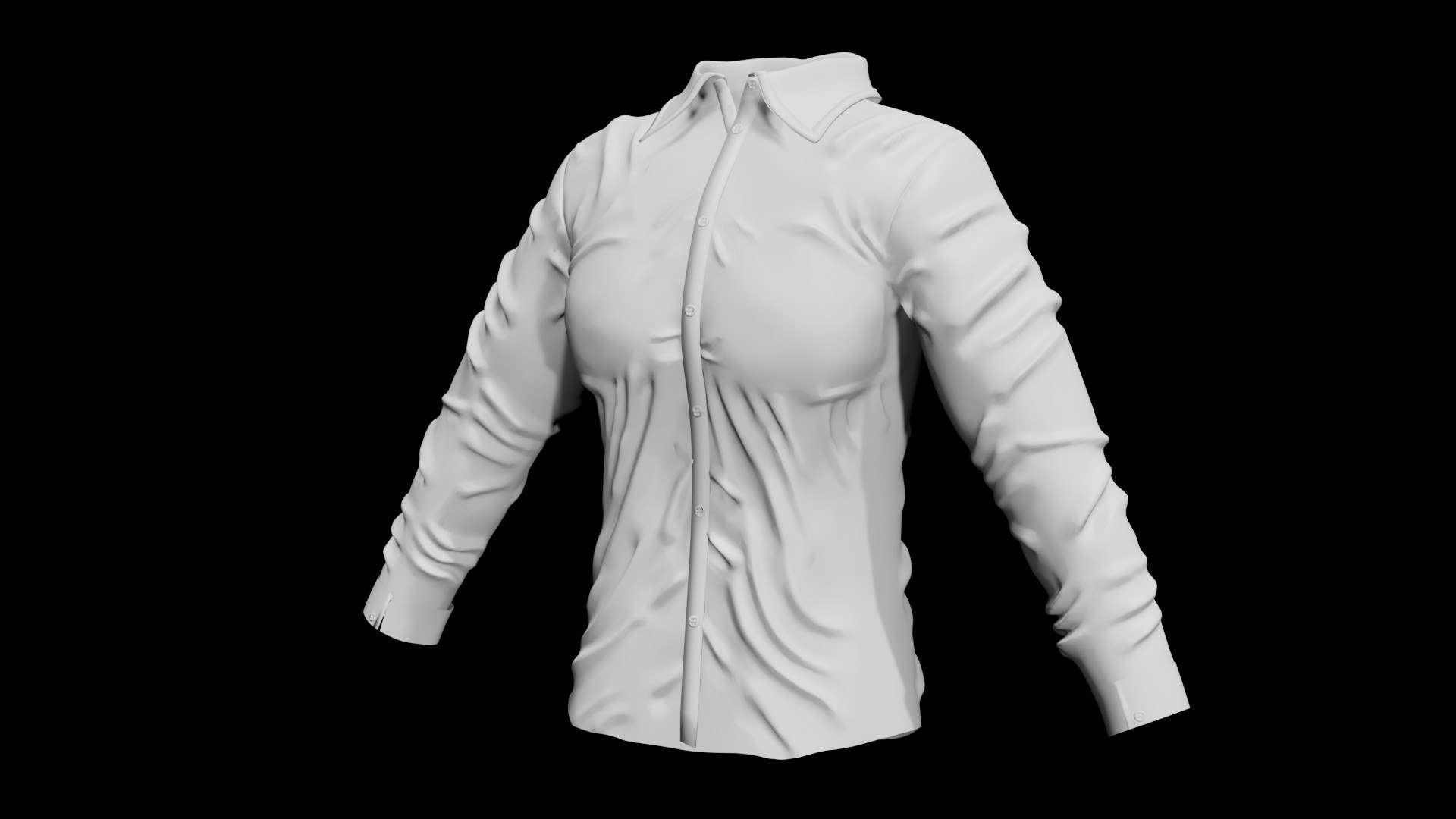 3D Female Shirt Model - TurboSquid 1843687