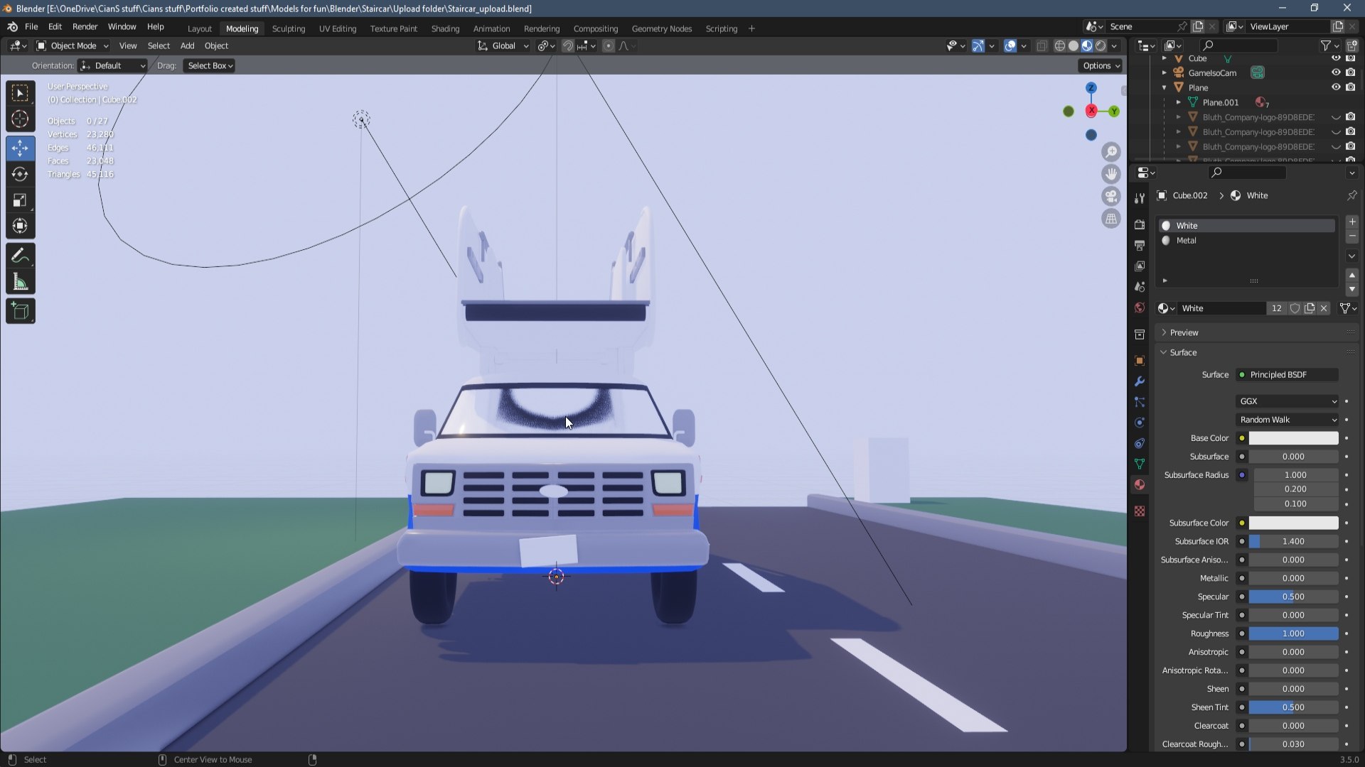 Staircar Arrested Development- Low Poly 3D Model - TurboSquid 2054503