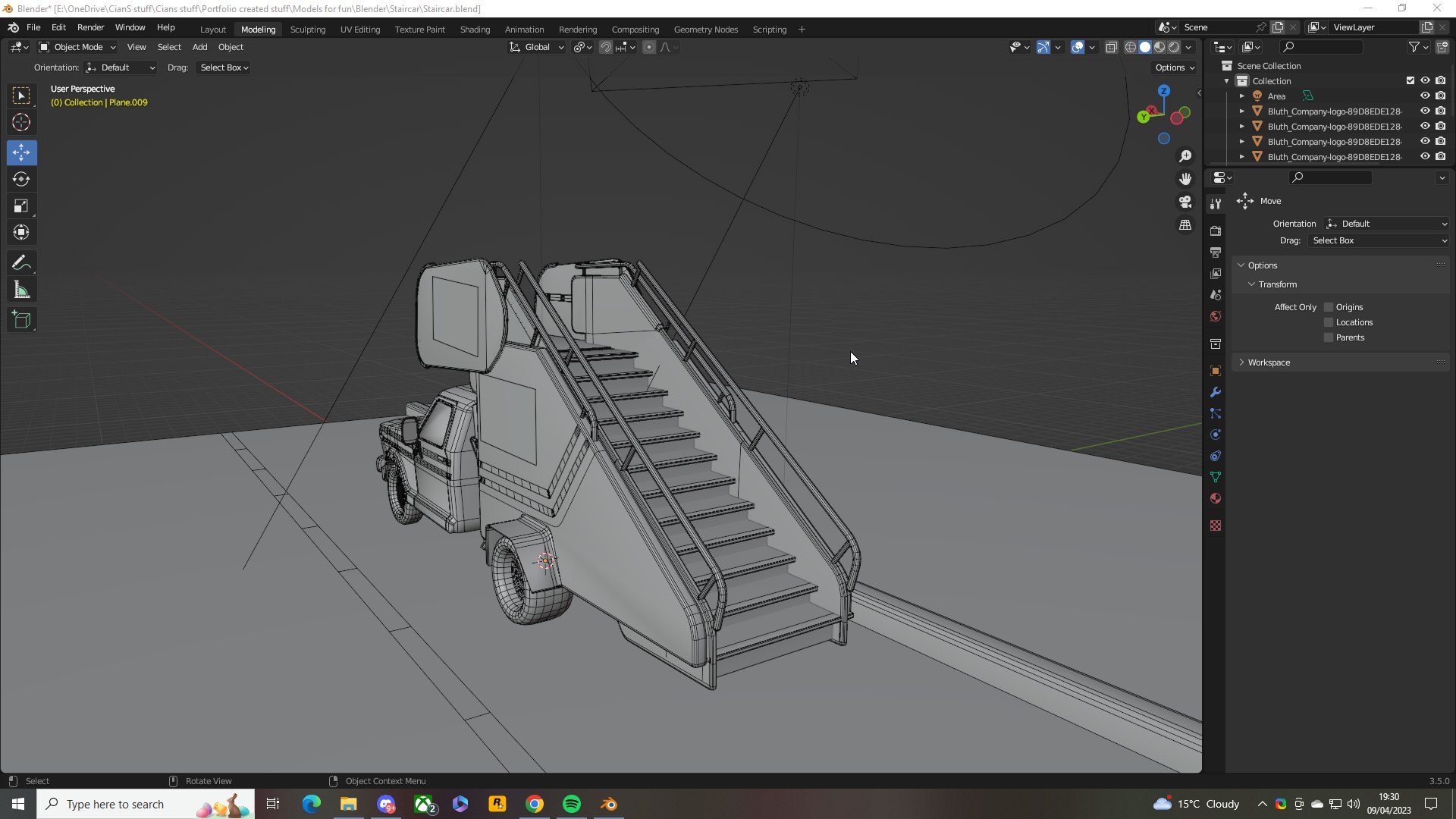 Staircar Arrested Development- Low Poly 3D Model - TurboSquid 2054503