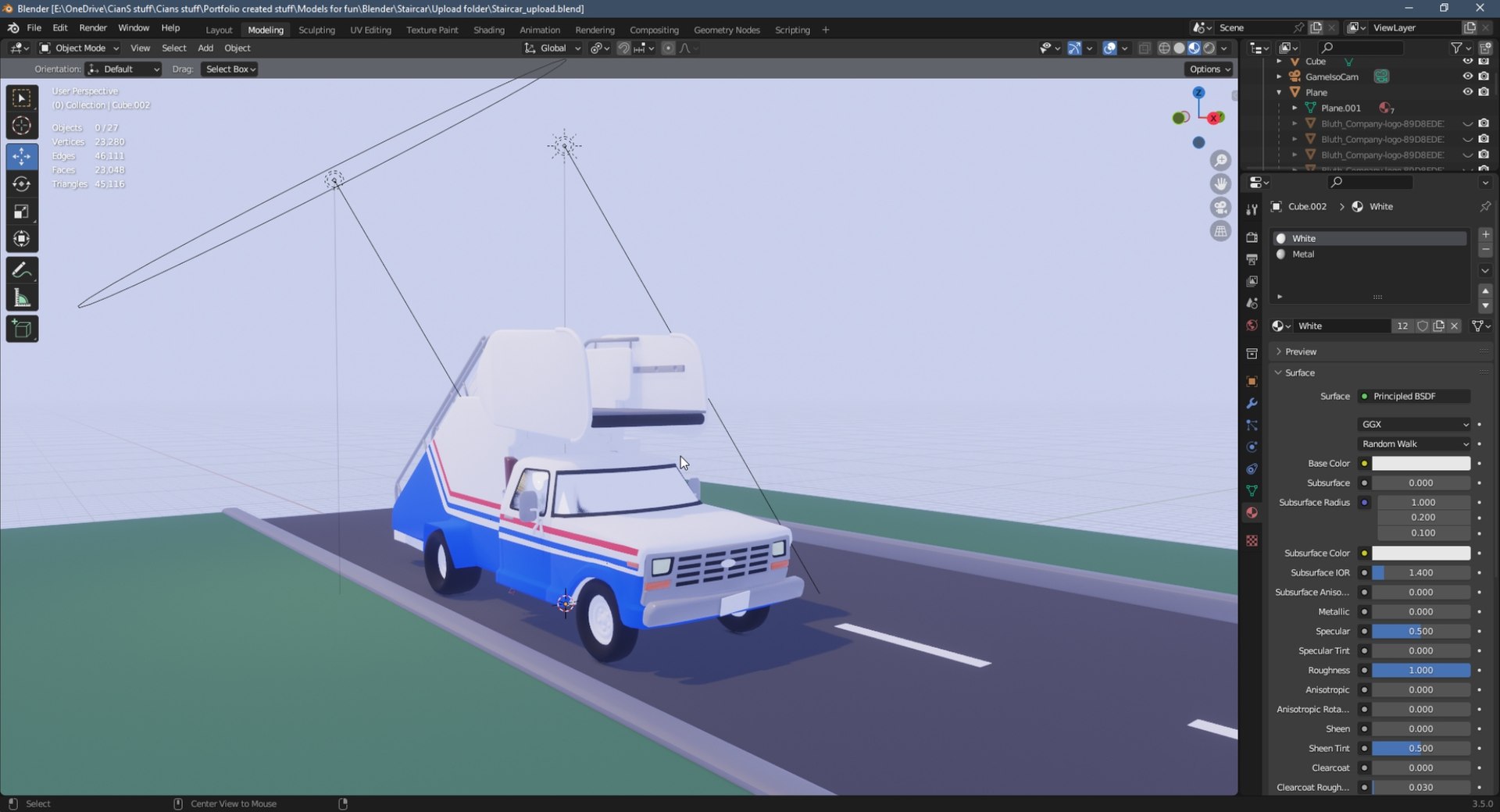 Staircar Arrested Development- Low Poly 3D Model - TurboSquid 2054503