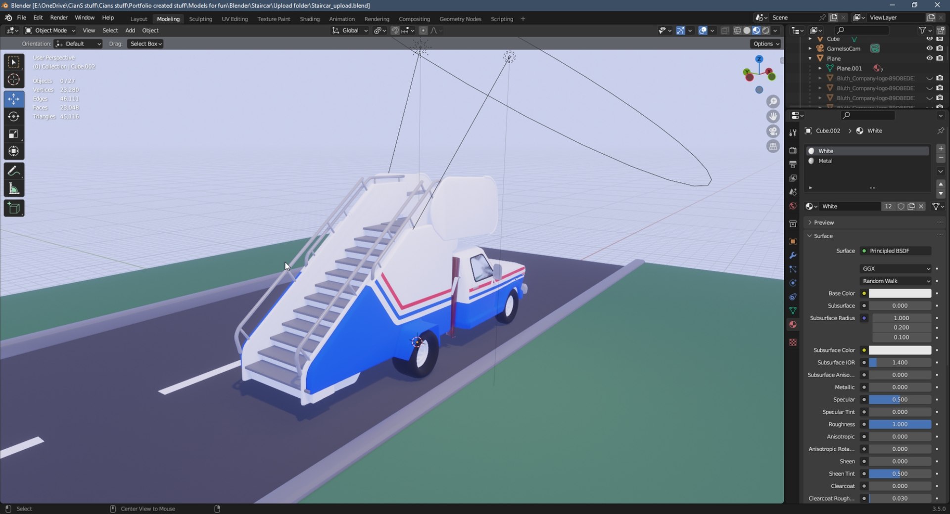 Staircar Arrested Development- Low Poly 3D Model - TurboSquid 2054503