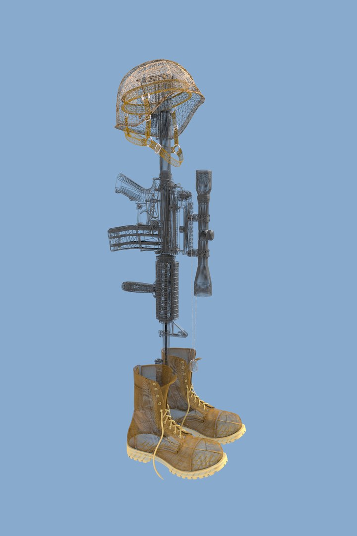 Battlefield Cross 3D - TurboSquid 2215667