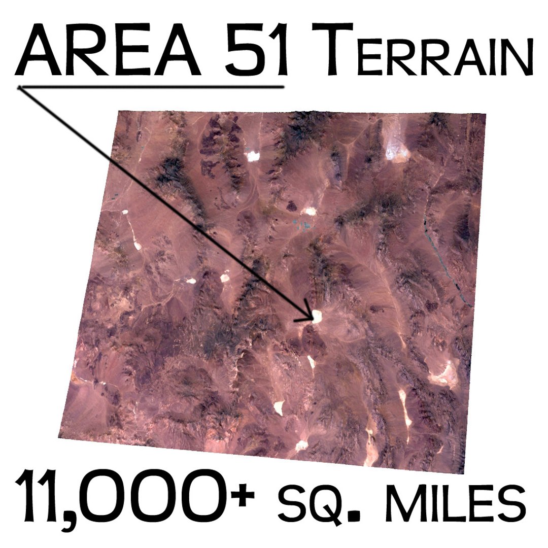 3d Area 51 Terrain Model