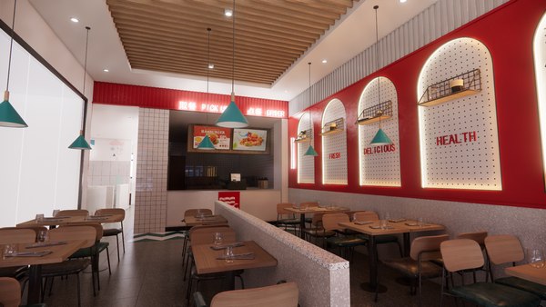modelo 3d Restaurante de comida rápida -A3 - TurboSquid 2386362