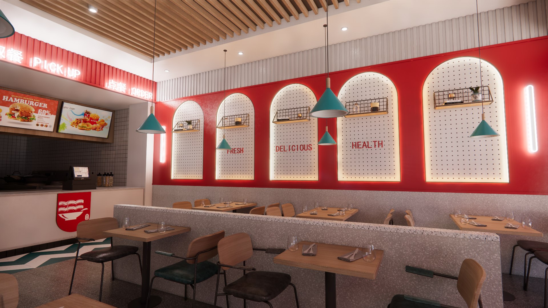 3D Model Fast Food Restaurant -A3 - TurboSquid 2386362