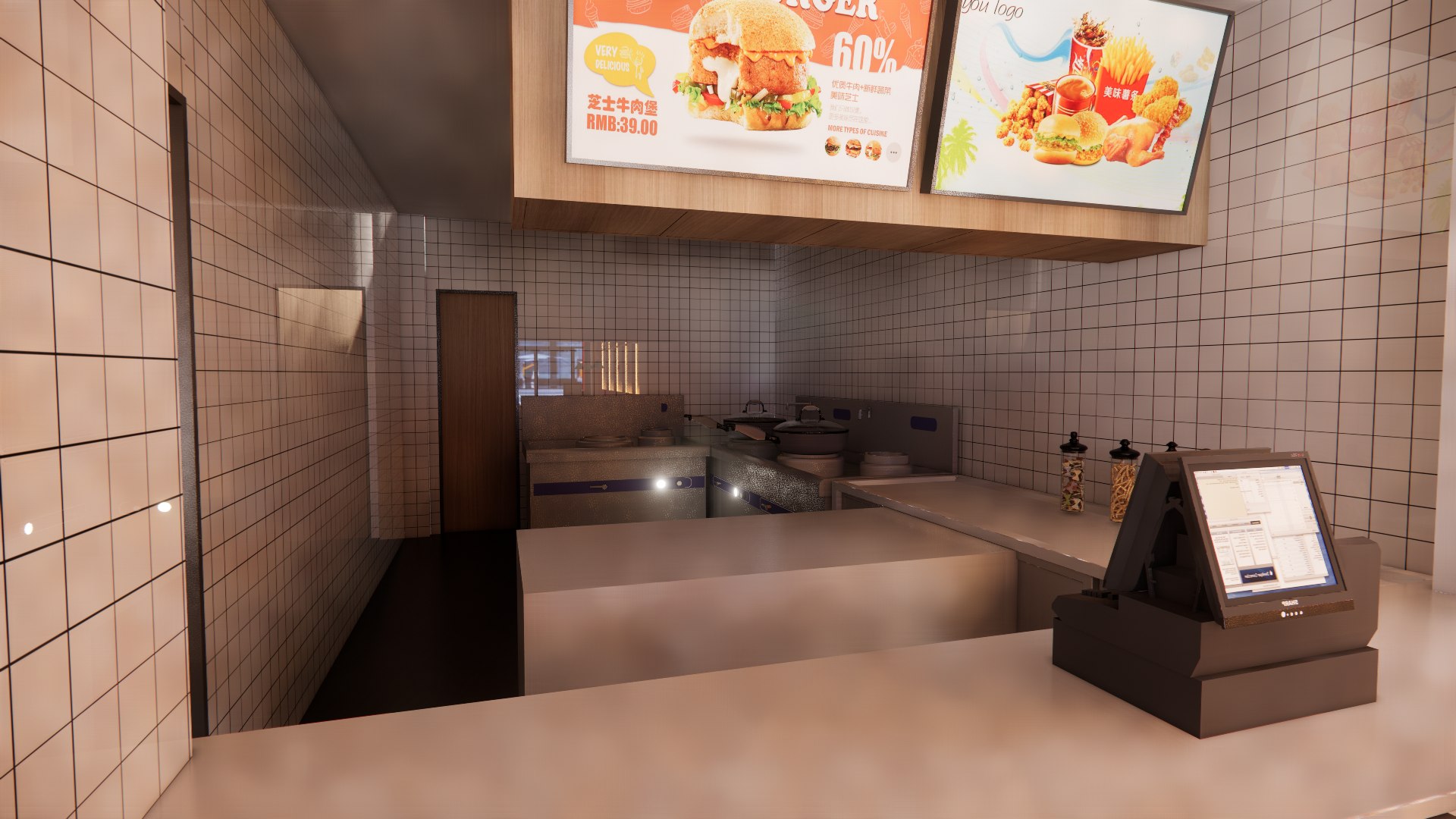 3D Model Fast Food Restaurant -A3 - TurboSquid 2386362