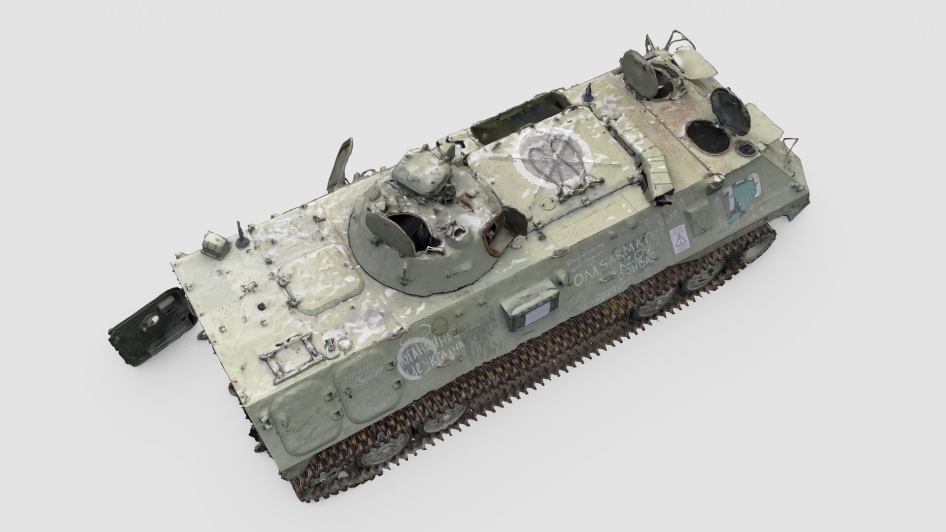 3D MT-LB literally multi-purpose towing vehicle destroyed - TurboSquid ...