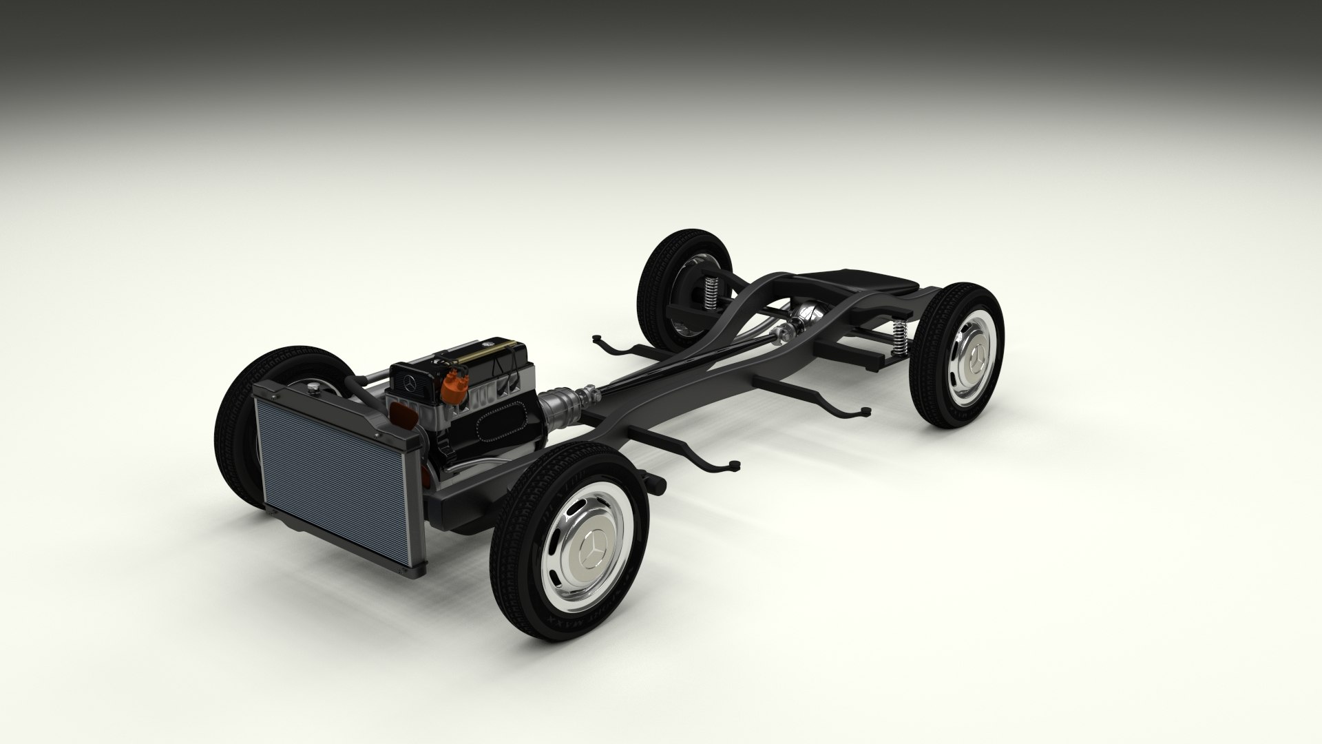 Mercedes 190sl Interior 3d Model