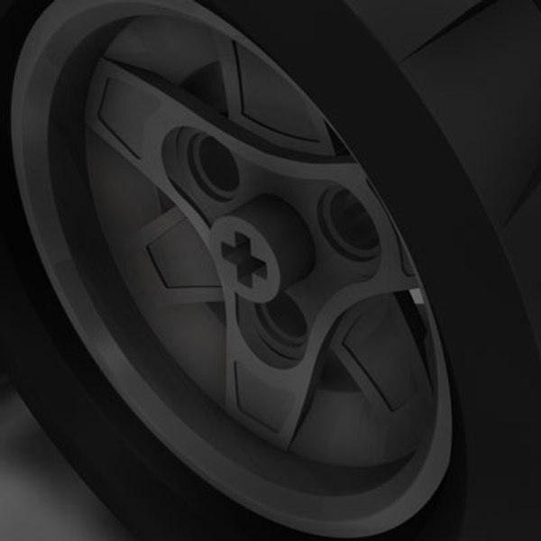 technic engine wheels 3d model