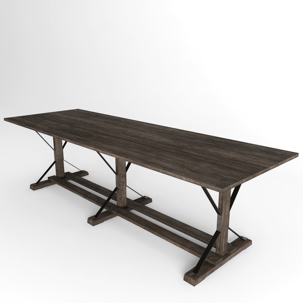 3d model dining industrial table