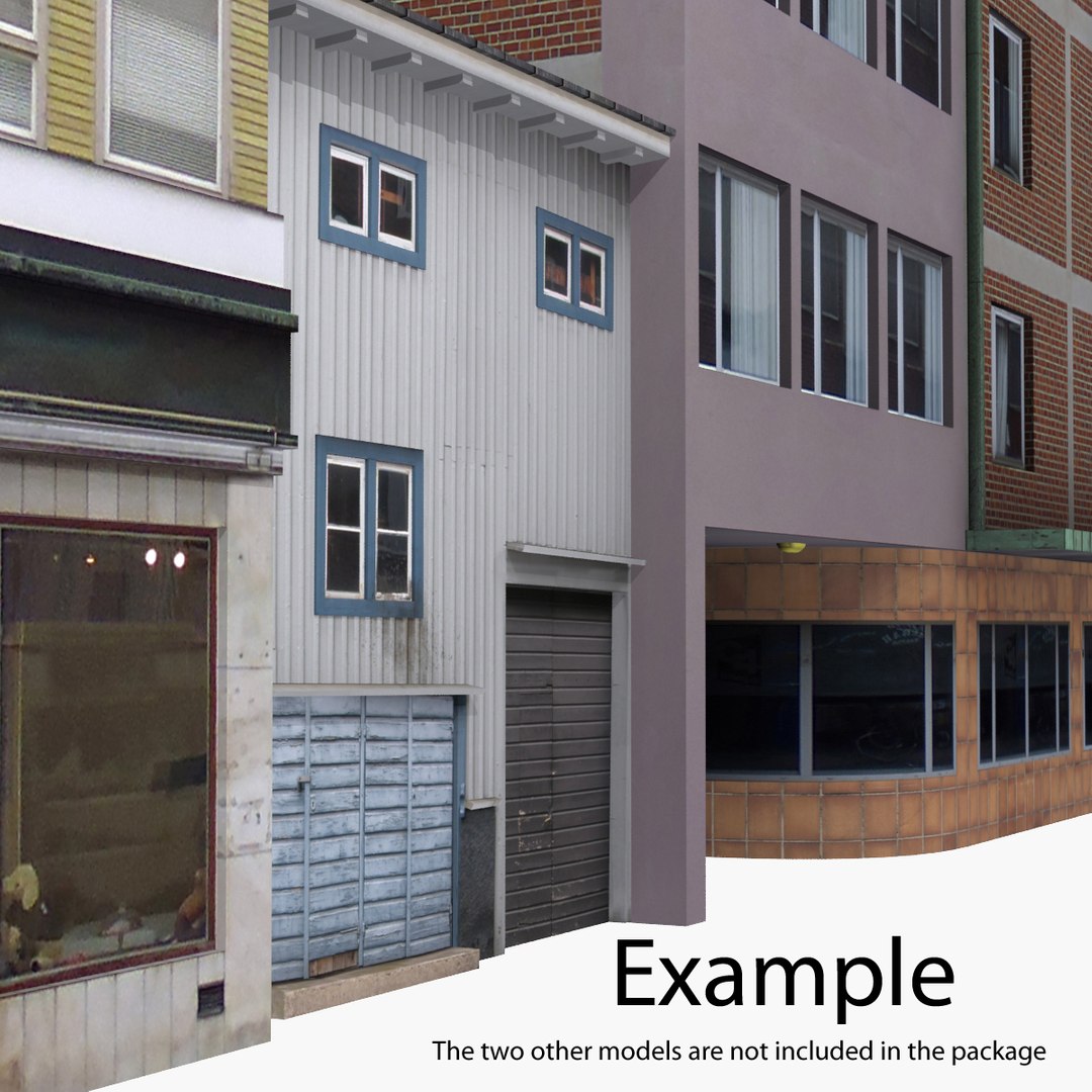 3d Street Building Facade