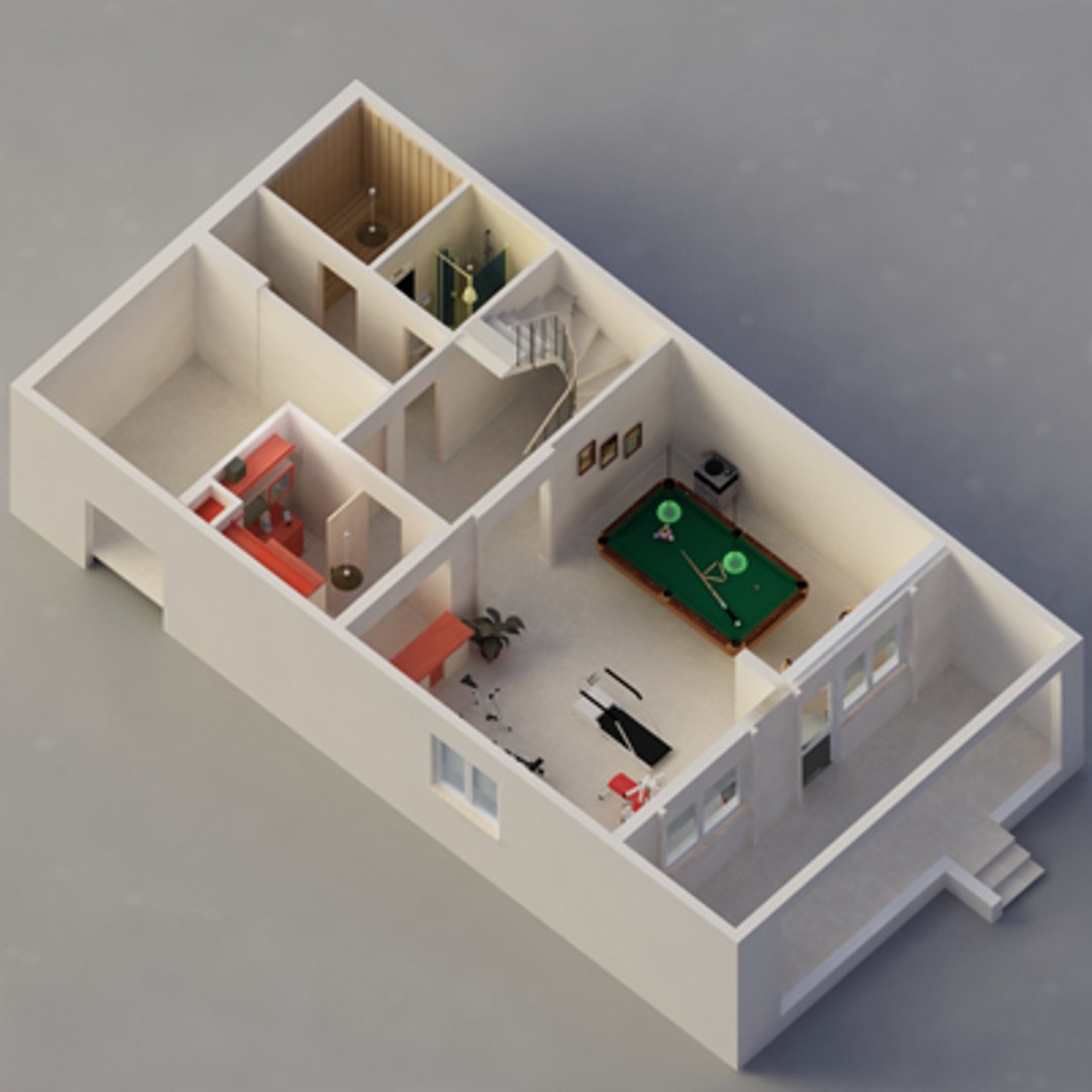 3d interior house