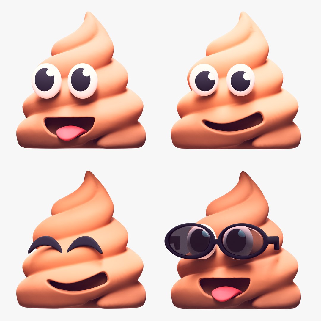 3D Smiling Faces Poop Emoji Collection - TurboSquid 1986811