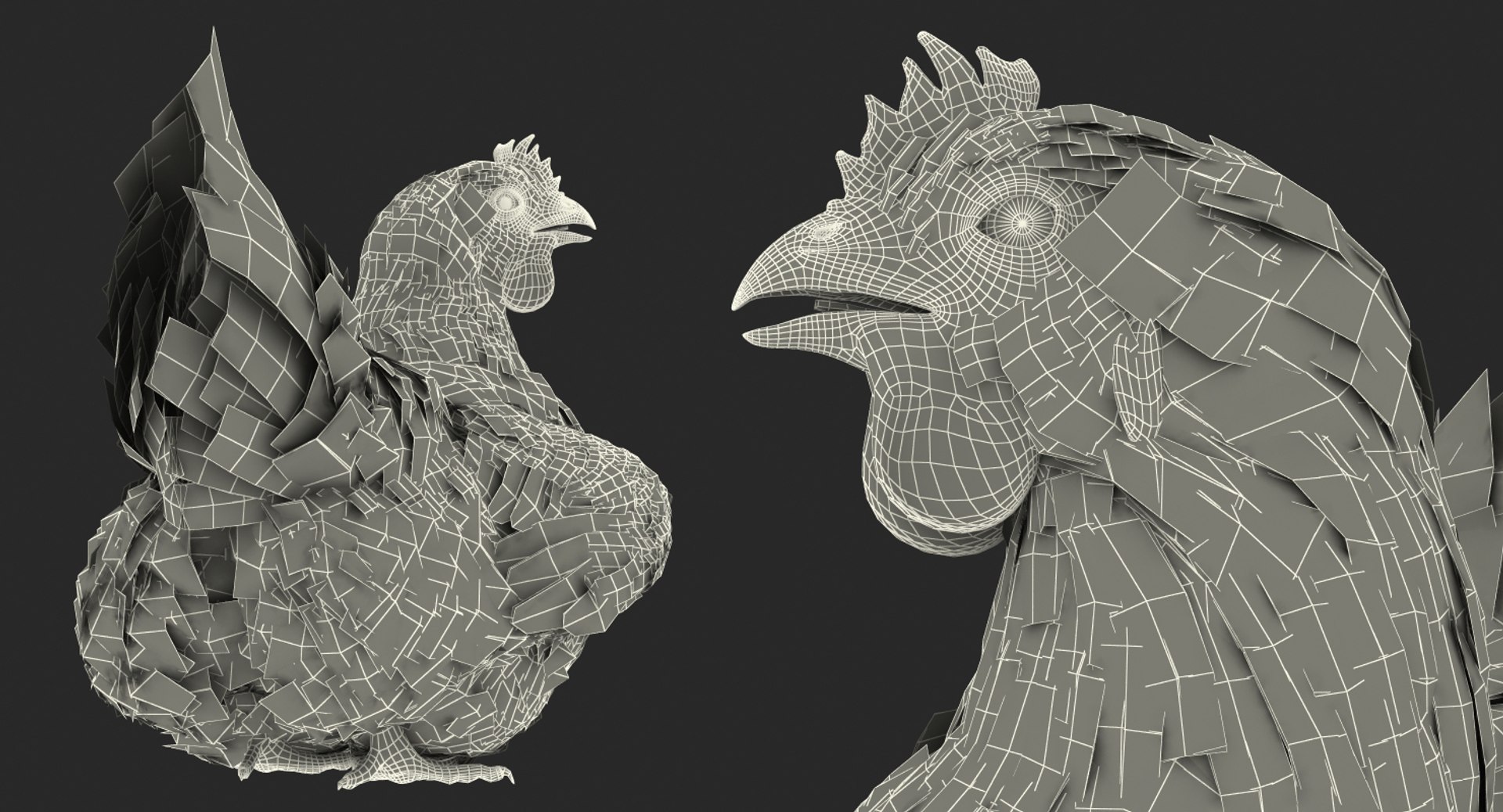 3D White Chicken Sitting Pose Model - TurboSquid 1158193