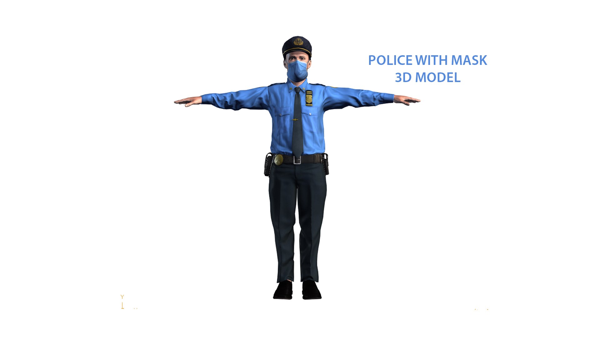 3D Model Police With Mask - TurboSquid 1730233