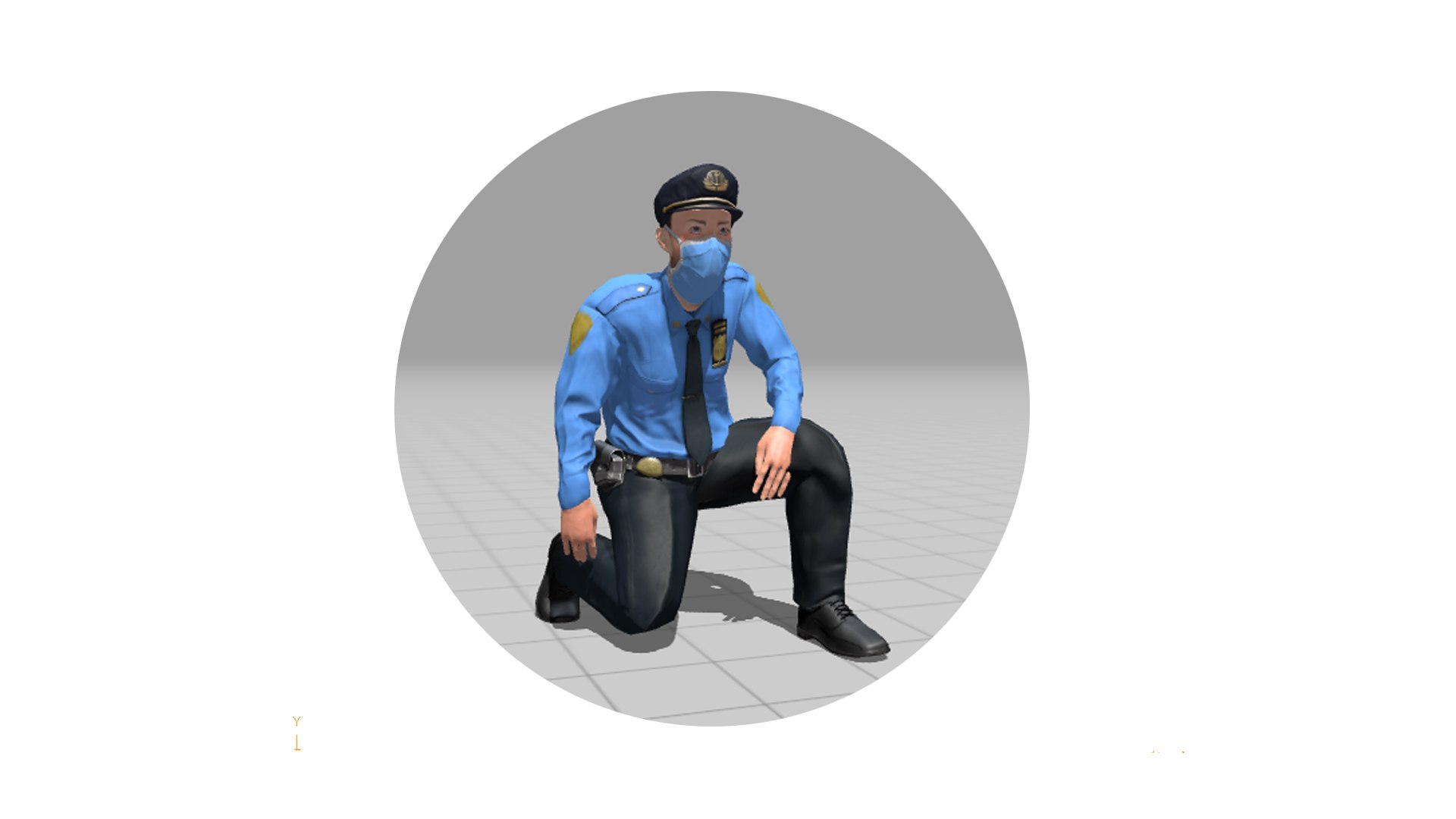 3D Model Police With Mask - TurboSquid 1730233