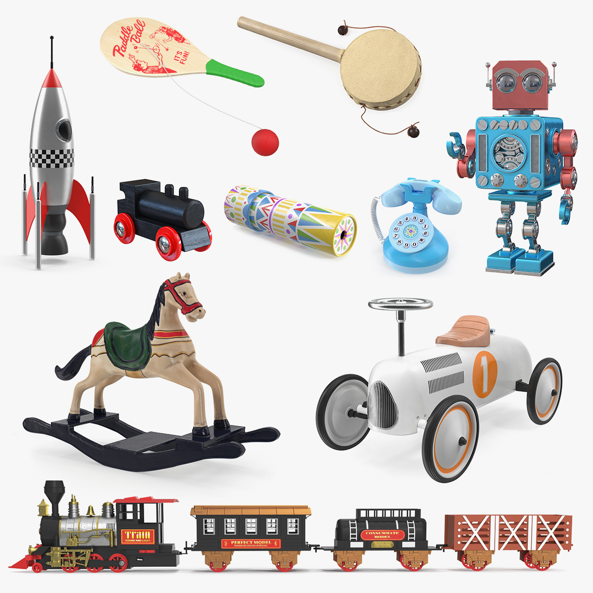 Retro Toys Collection 5 3D model - TurboSquid 1793321