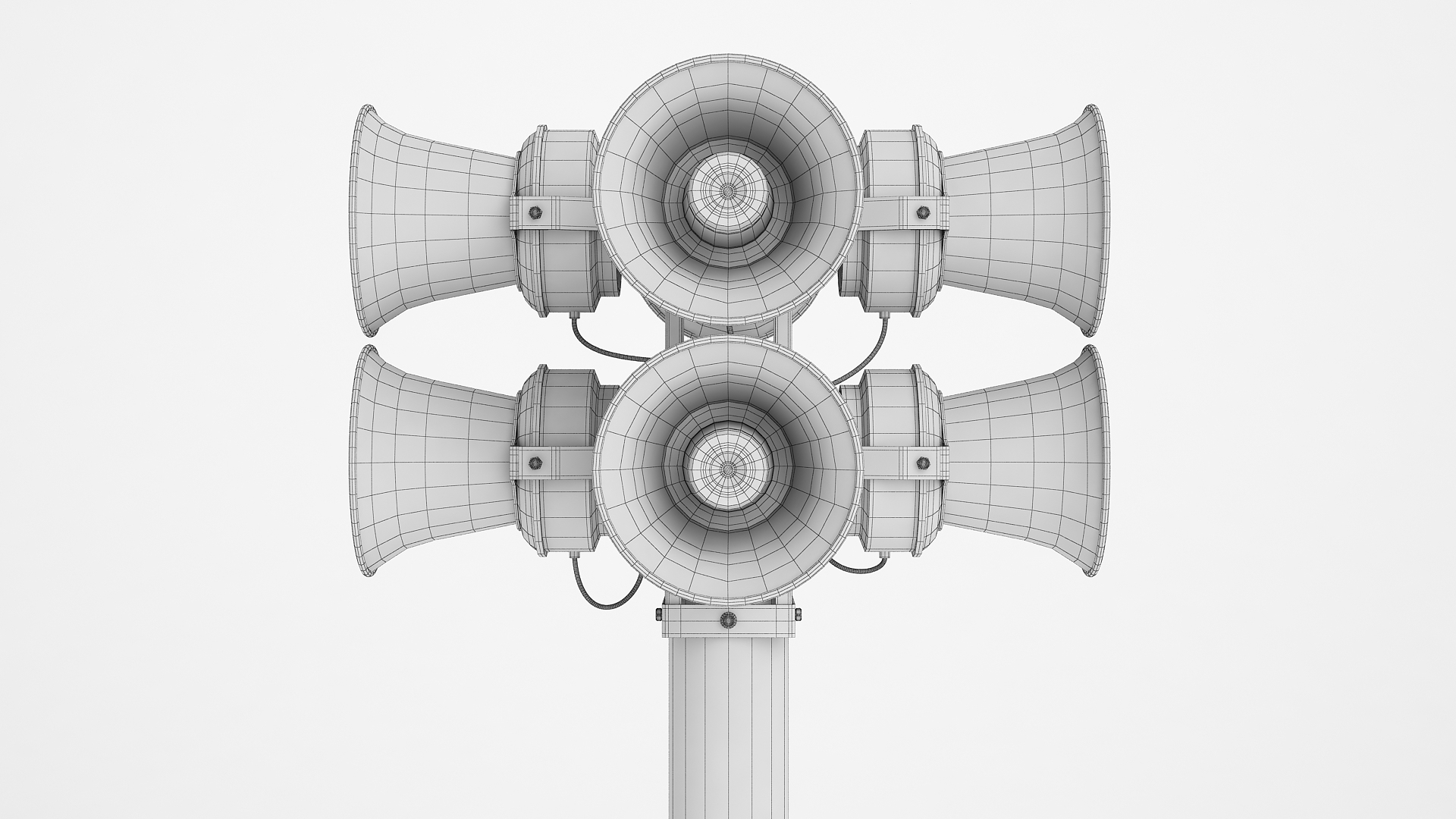 Outdoor Warning Siren Model - TurboSquid 1438781