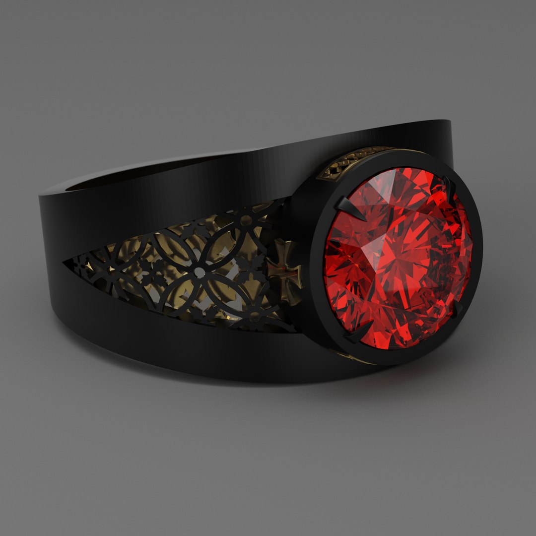 Gothic Ring 3D Model - TurboSquid 2153061